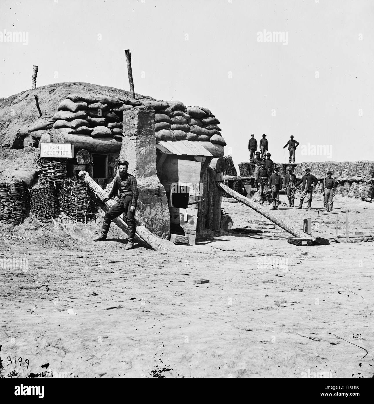 CIVIL WAR: PETERSBURG. /nUnion Army's Fort Sedgwick during the siege of ...