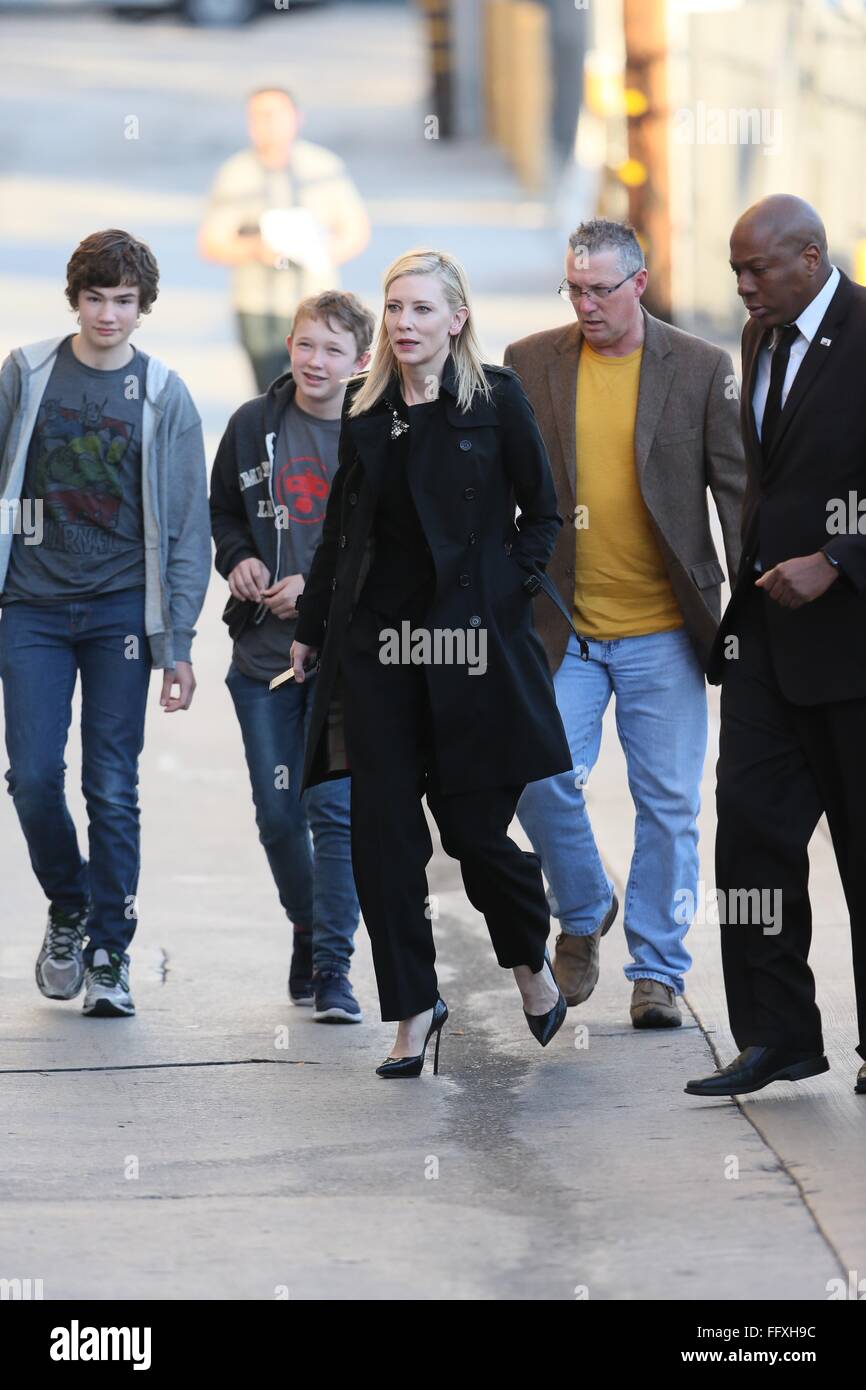 Cate Blanchett seen arriving with her family at the ABC studios for ...