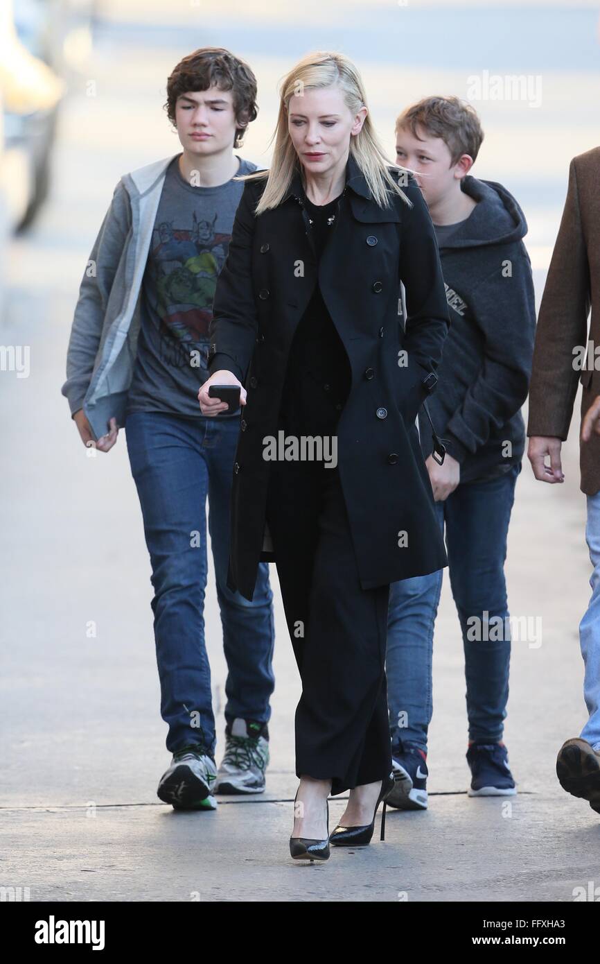 Cate Blanchett Seen Arriving With Her Family At The Abc Studios For