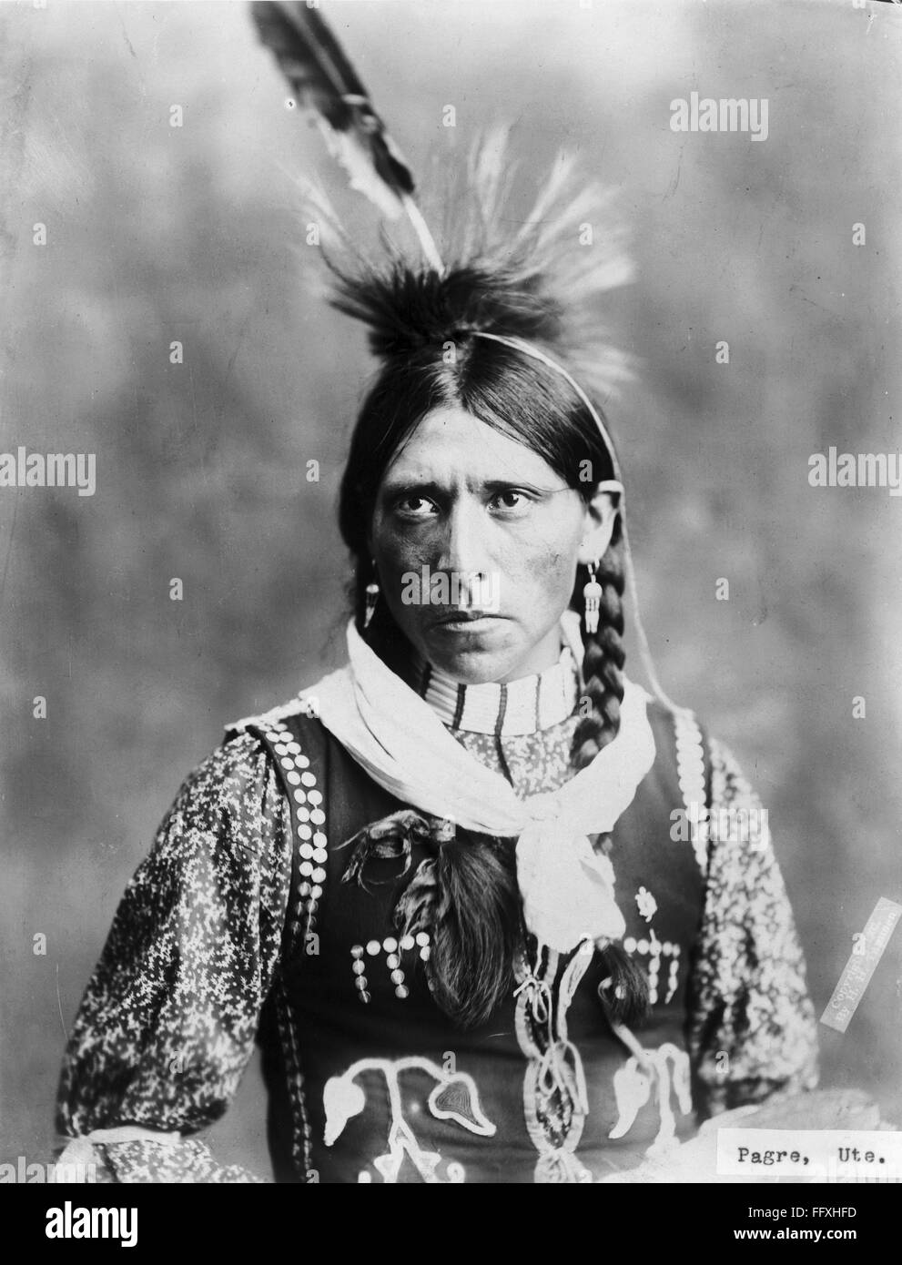 UTE MAN, c1902. /nA young Ute Native American man. Photograph, c1902 ...