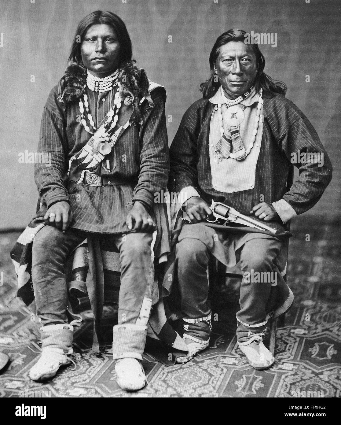 UTE MEN, c1868. /nWa-Rets and Shavano, two Ute men. Photograph by ...
