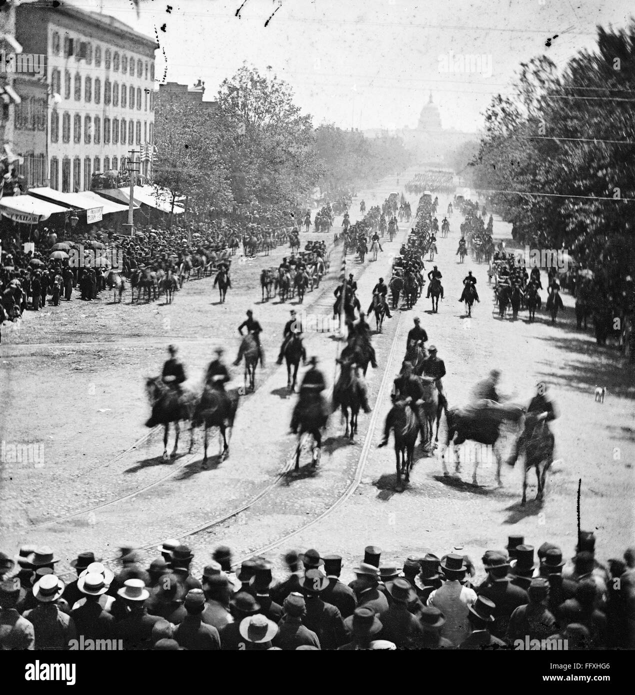 CIVIL WAR: UNION ARMY. /nParade of Union troops down Pennsylvania ...