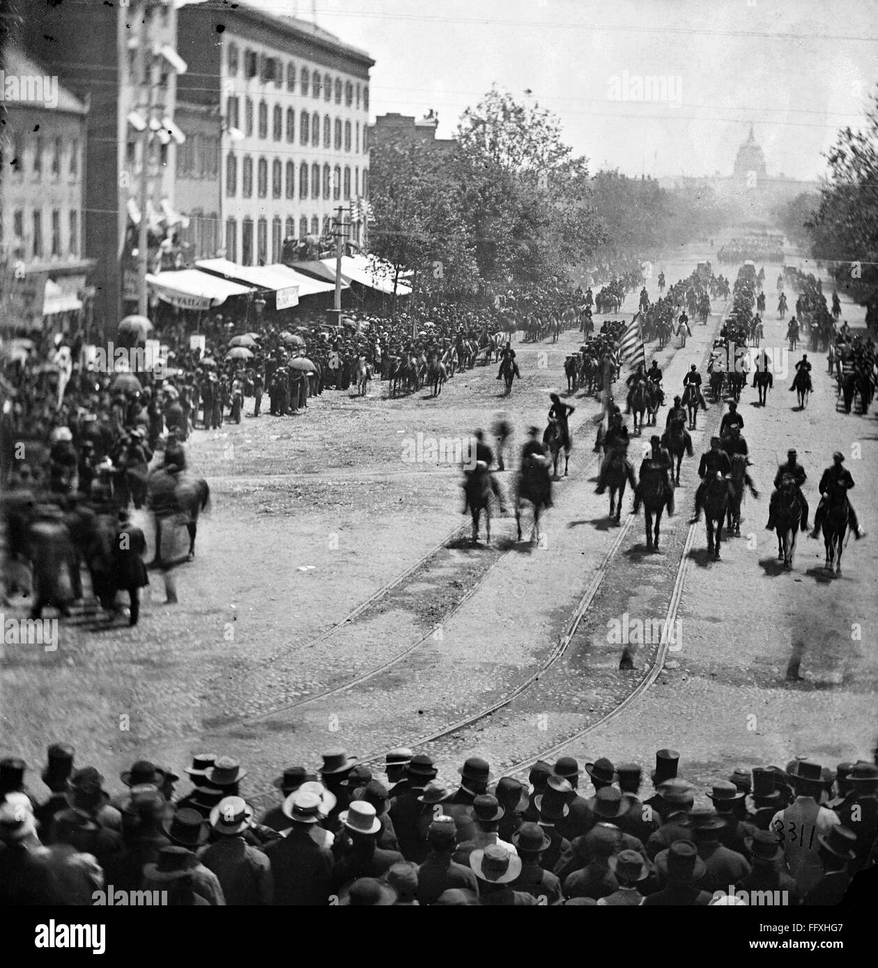 CIVIL WAR: UNION ARMY. /nParade of Union troops down Pennsylvania ...