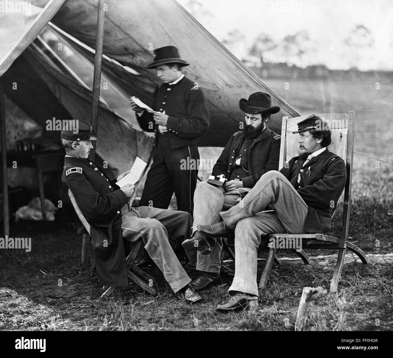 CIVIL WAR: UNION OFFICERS. /nGroup of officers of the Army of the ...