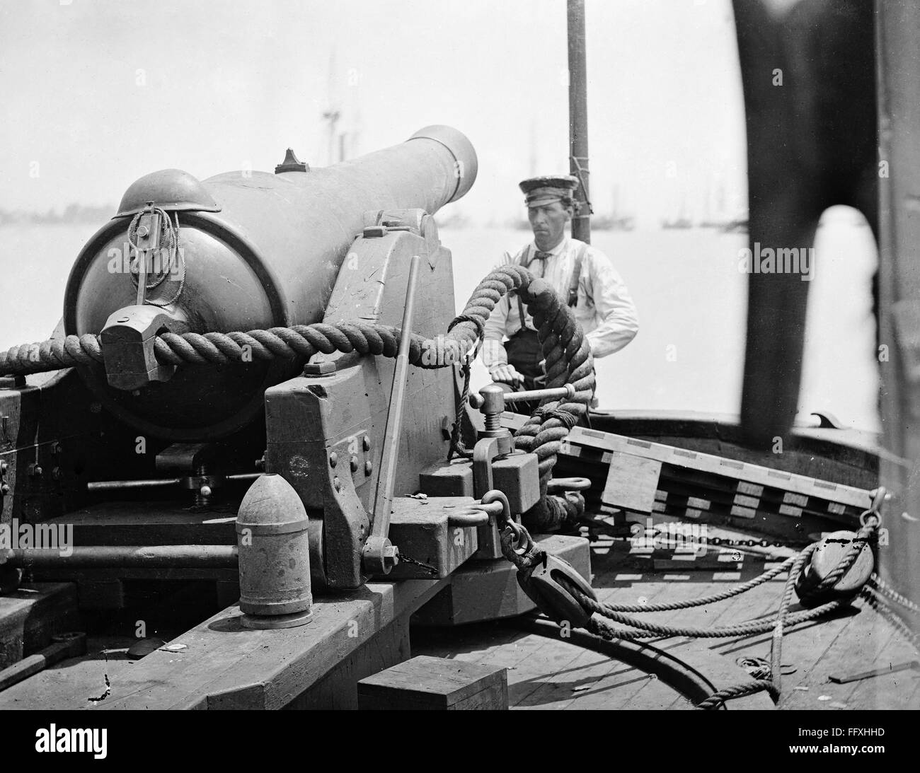 American civil war cannon Black and White Stock Photos & Images - Alamy