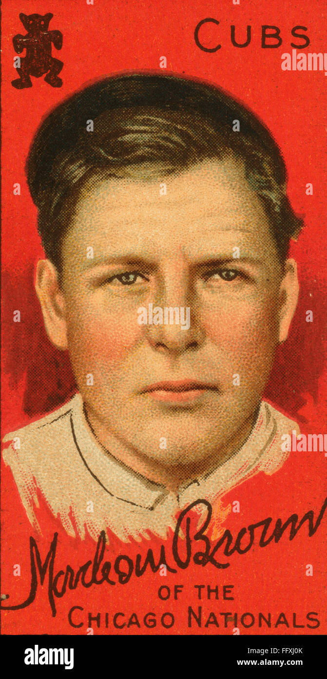 MORDECAI BROWN (1876-1948). /nKnown as 'Three Finger' Brown. American ...