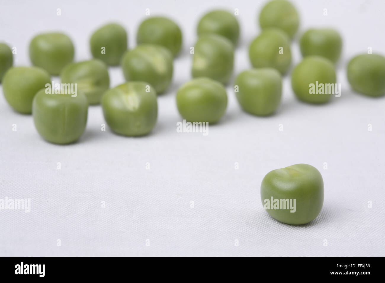 Vegetable , unpeel Green Peass Pisum sativum on white background Stock ...