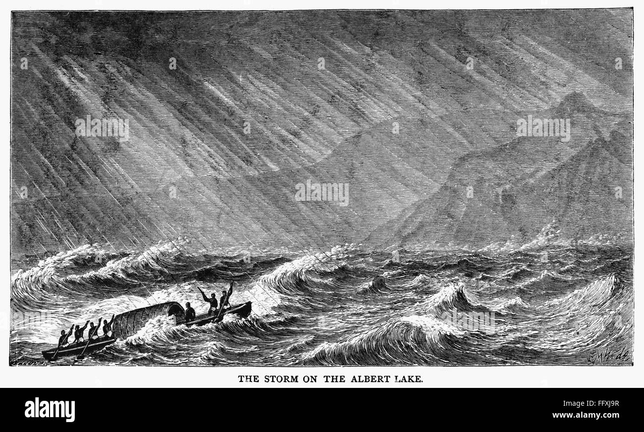 SAMUEL WHITE BAKER /n(1821-1893). English explorer. Baker and his crew ...