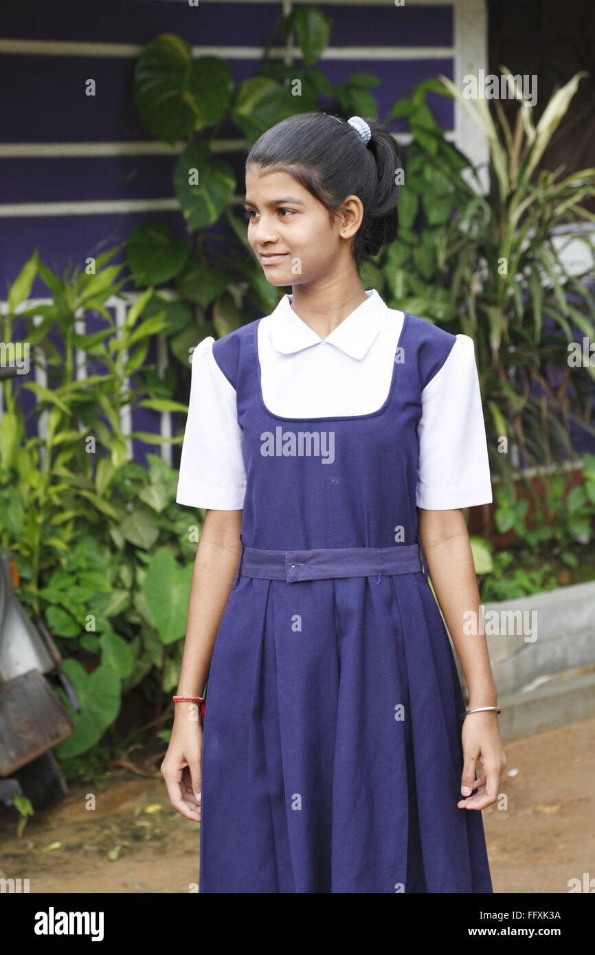 School going girl , Maharashtra , India MR#703Z Stock Photo - Alamy