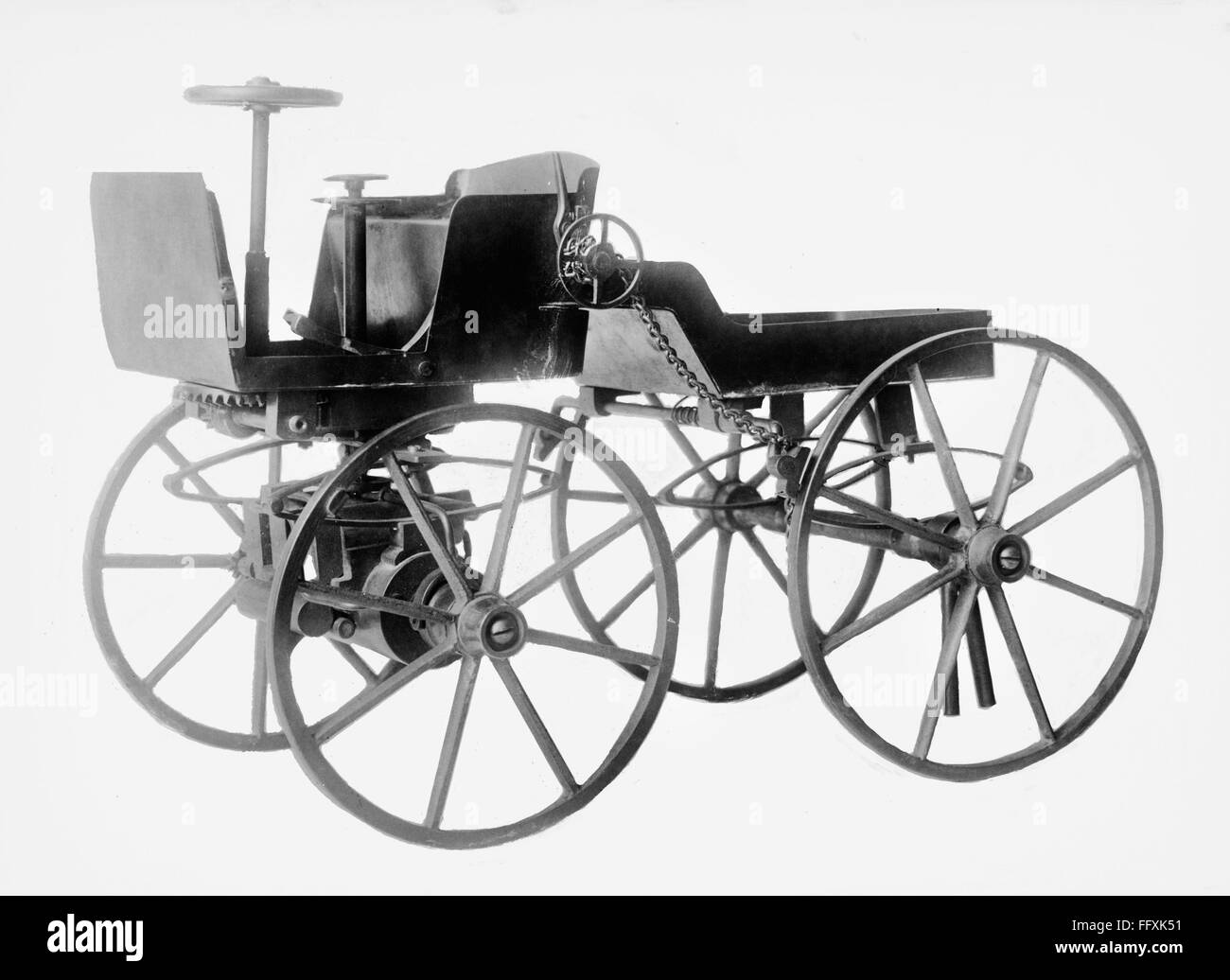 AUTOMOBILE. /nA model of one of the first automobiles, late 19th ...