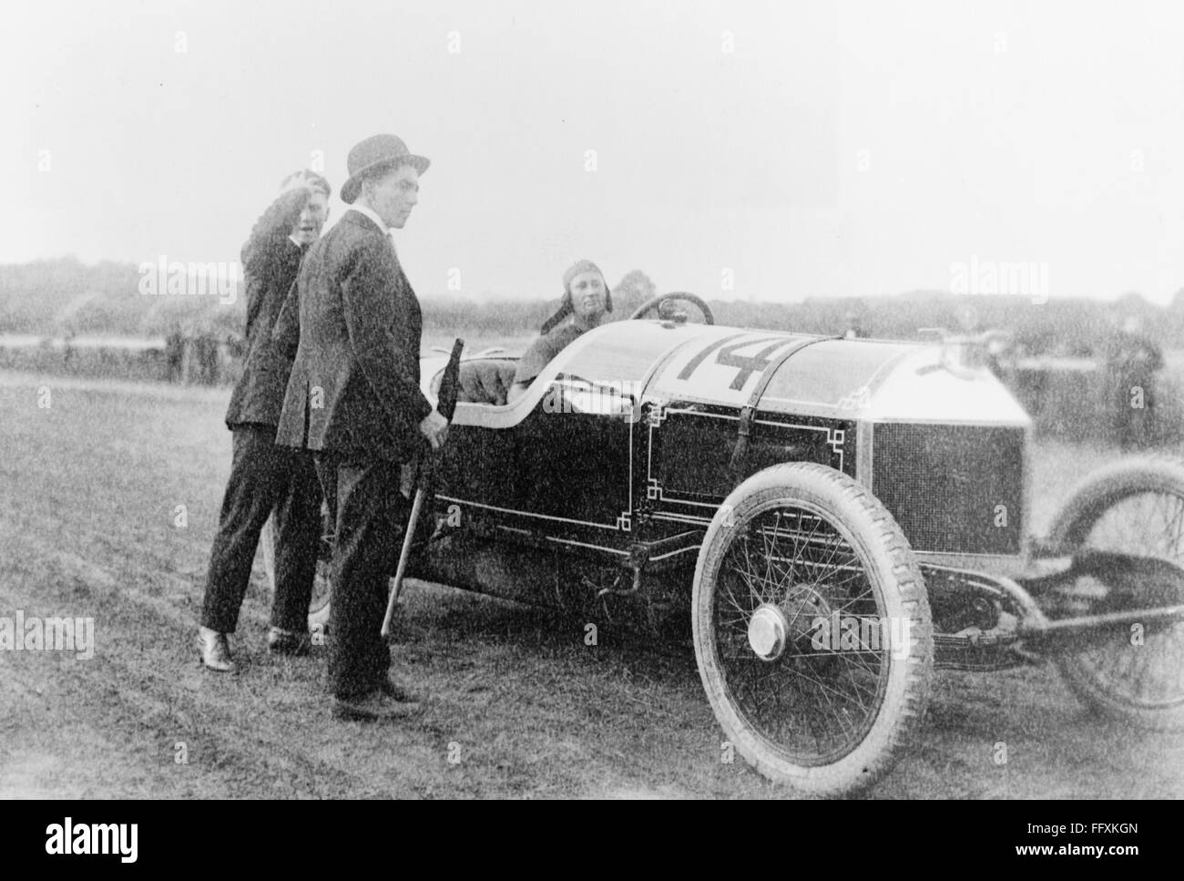 AUTO RACE, 1915. /nA racecar on the Benning racetrack near Washington ...
