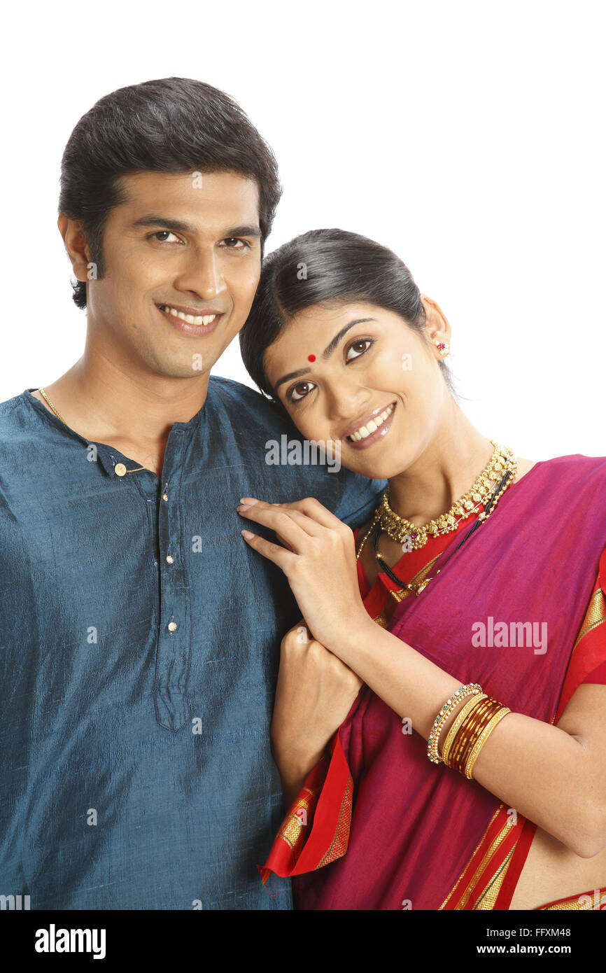 Rich rural farmer wife kept her head on his husband shoulder standing ...