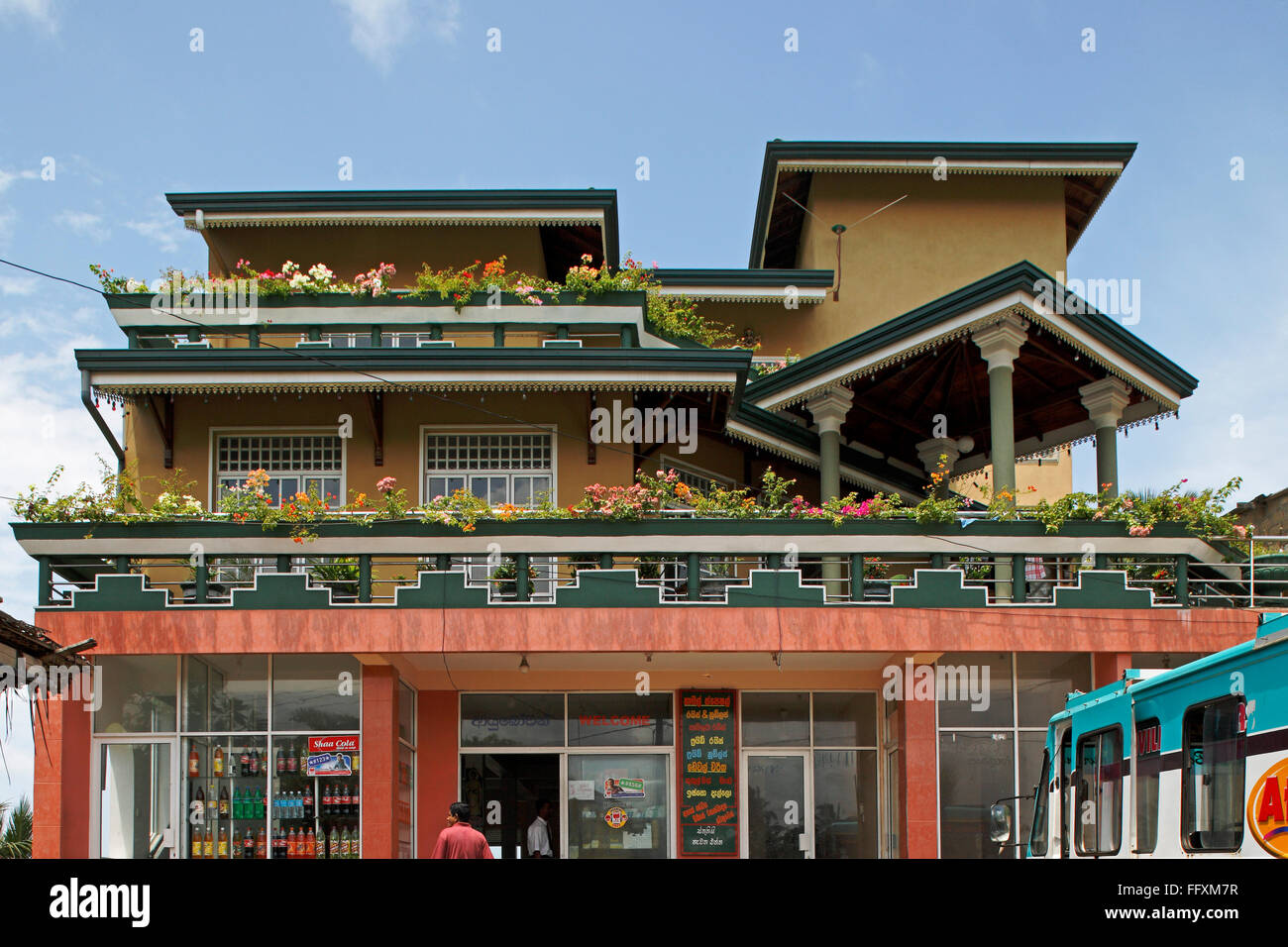 Rest house , pagoda , kaluthara (kalu ganga black river) , Sri Lanka ...