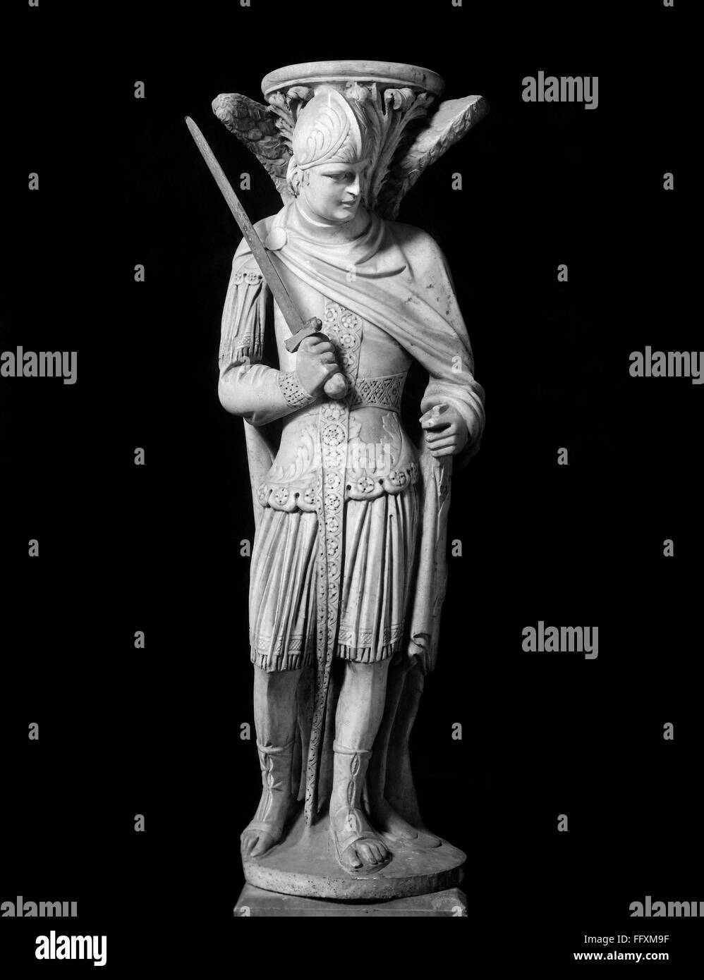SAINT MICHAEL THE ARCHANGEL. /nMarble sculpture by Giovanni Pisano ...