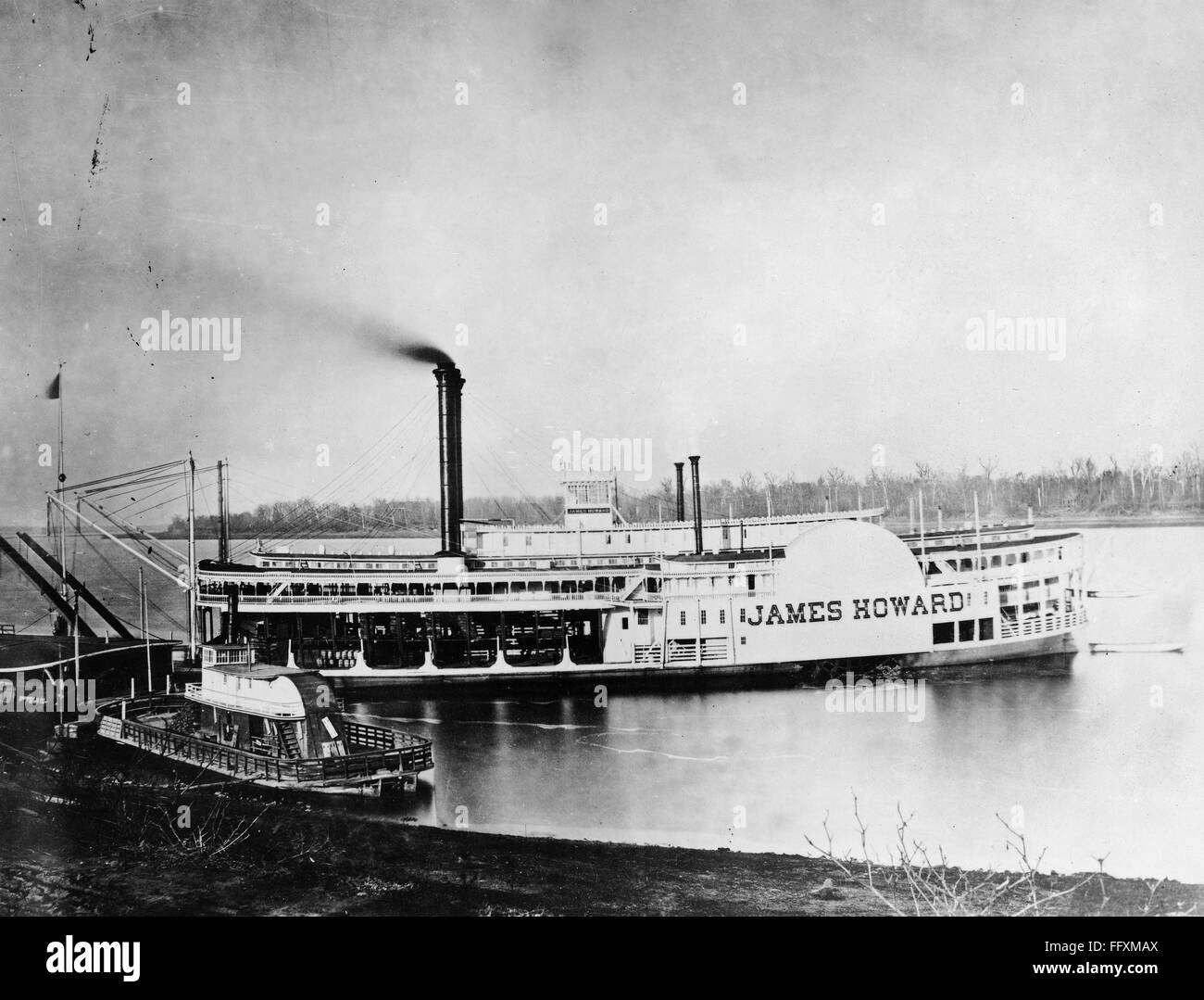 MISSISSIPPI STEAMBOAT, c1875. /nThe packet steamer 'James Howard' at ...