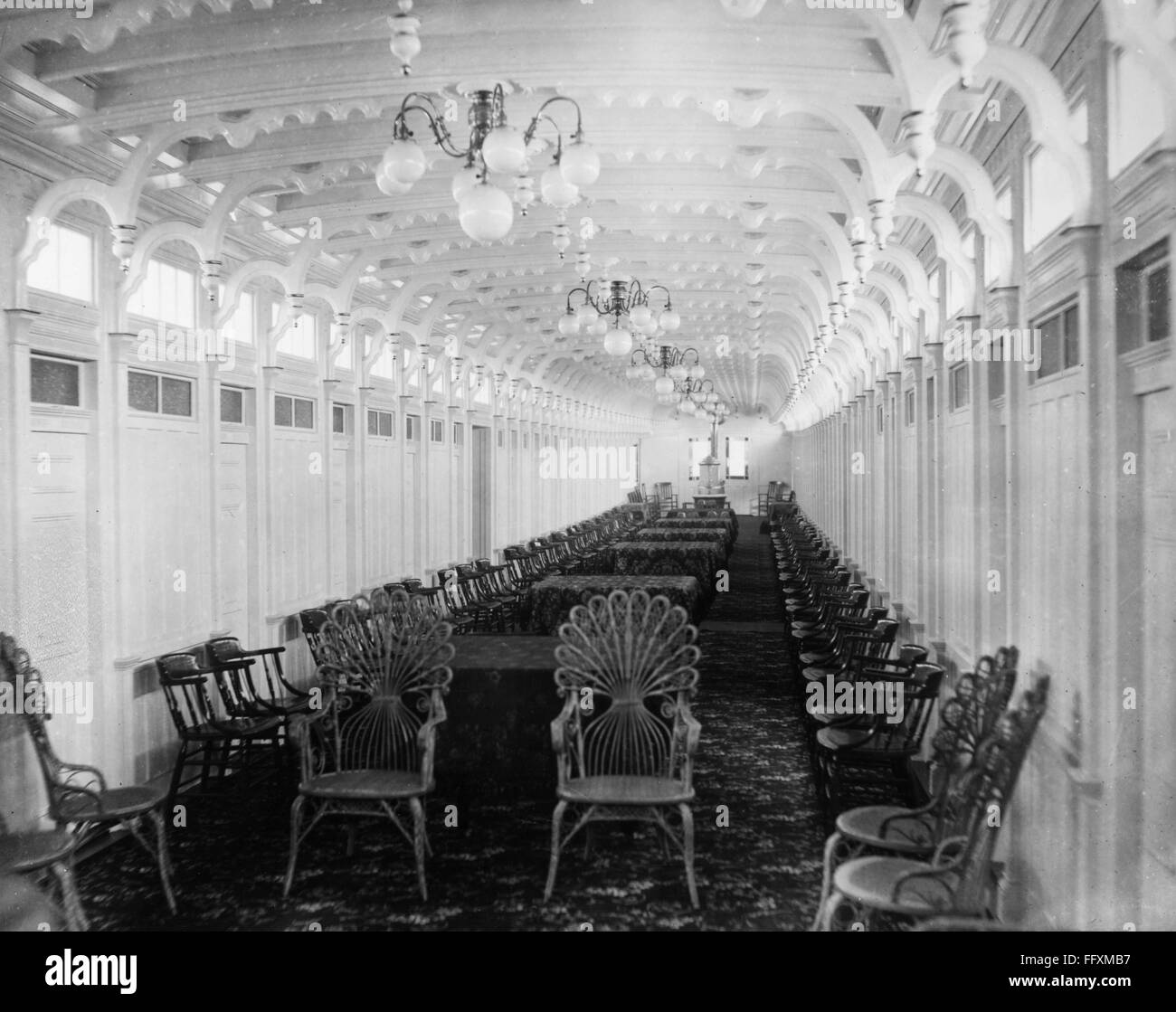 STEAMBOAT INTERIOR, c1896. /nInterior view of the 'Bluff City ...