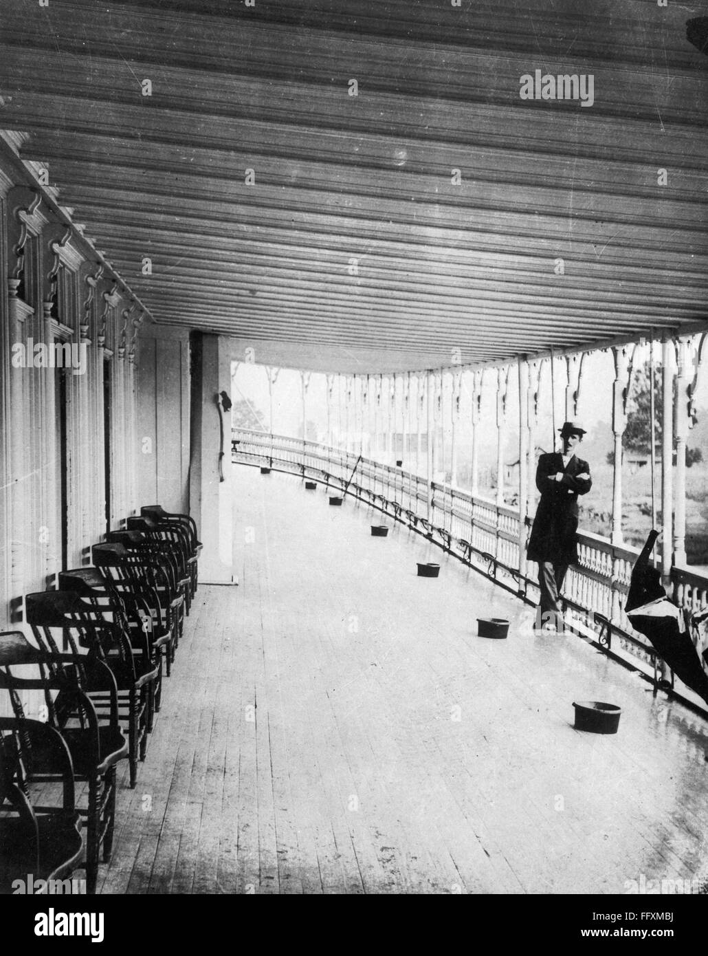 STEAMBOAT DECK, c1880. /nA view of the boiler deck on board the packet ...