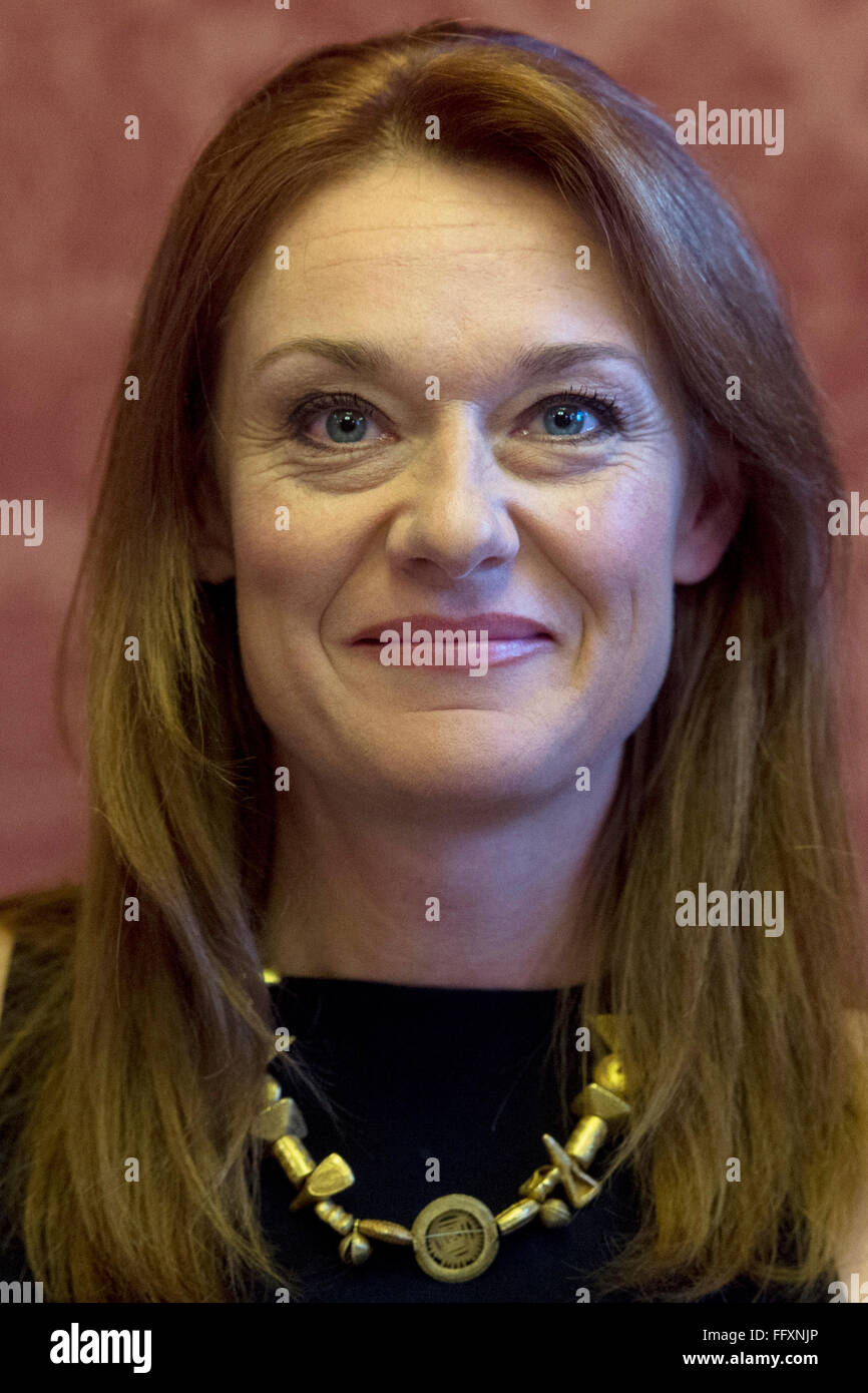 Renowned Czech mezzo-soprano Magdalena Kozena smiles at a press ...