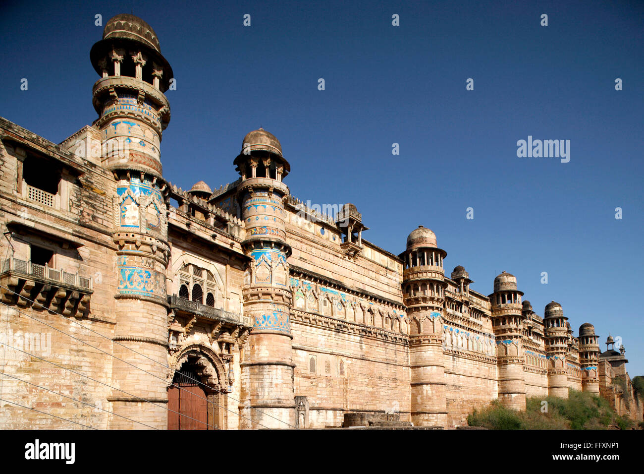 Architecture heritage Gwalior fort , Madhya Pradesh , India Stock Photo ...