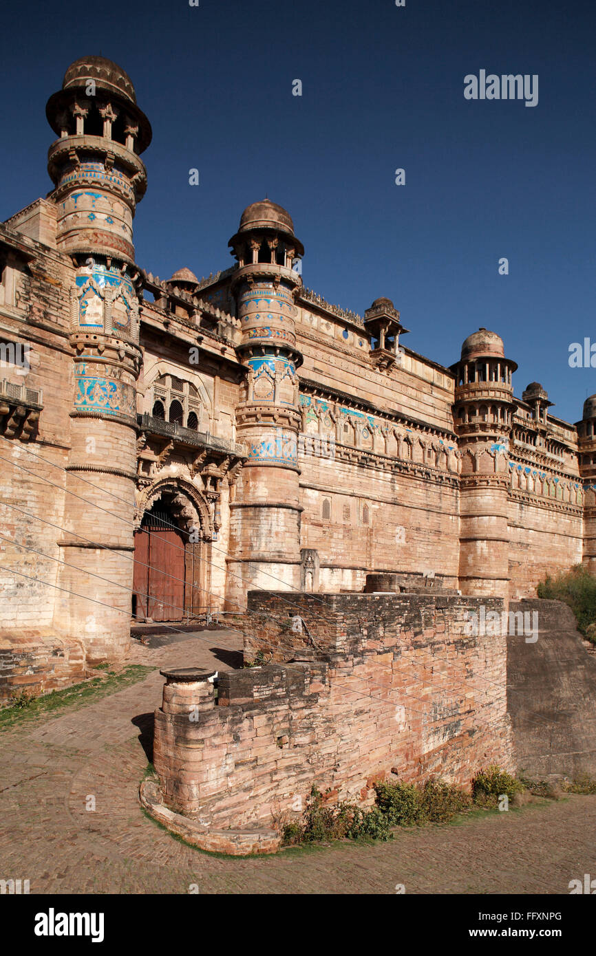 Architecture heritage Gwalior fort , Madhya Pradesh , India Stock Photo ...
