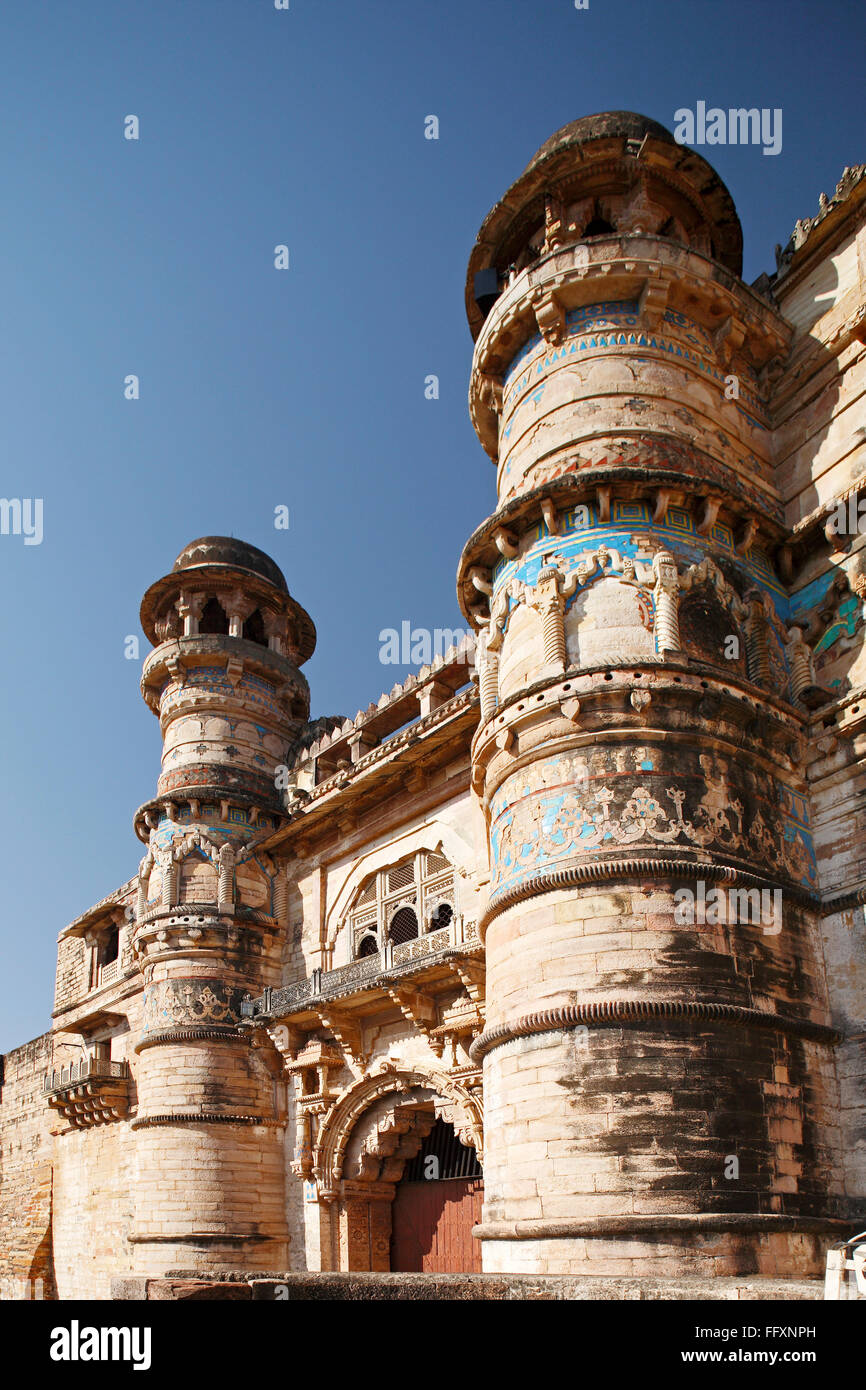Architecture heritage Gwalior fort , Madhya Pradesh , India Stock Photo ...