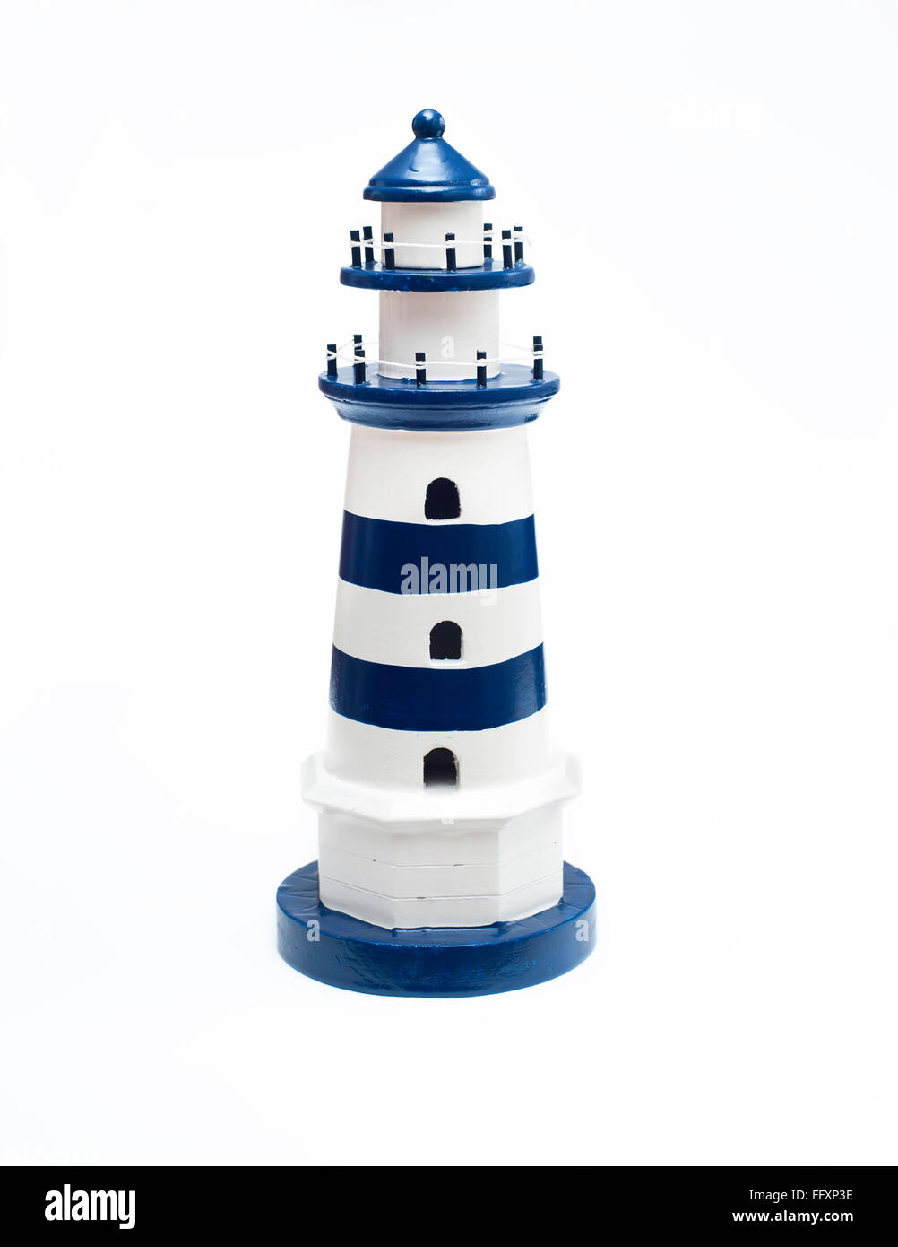 Decorative dark blue lighthouse Stock Photo - Alamy