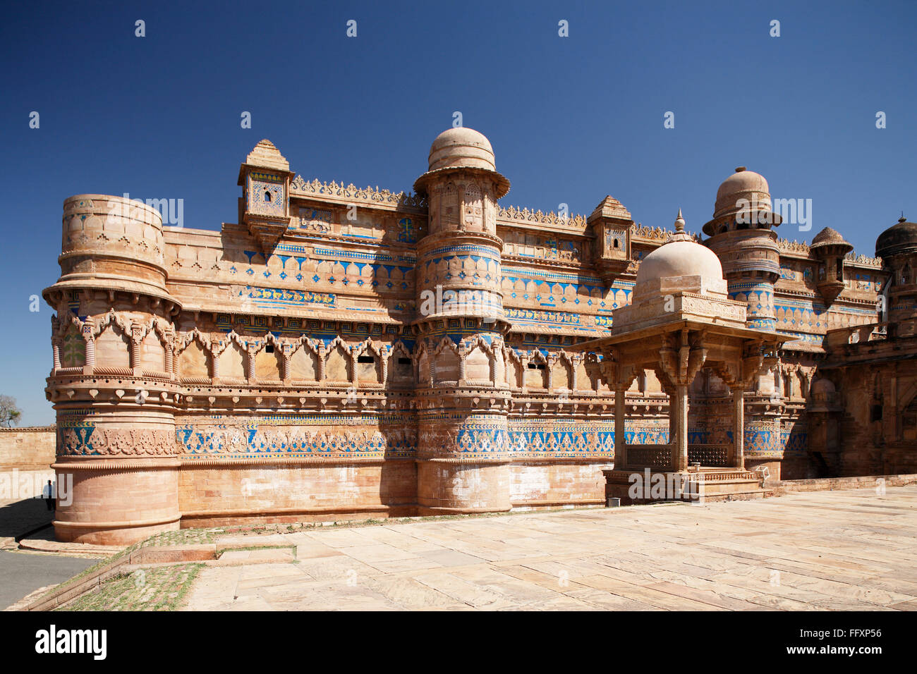 Architecture heritage Gwalior fort , Madhya Pradesh , India Stock Photo ...