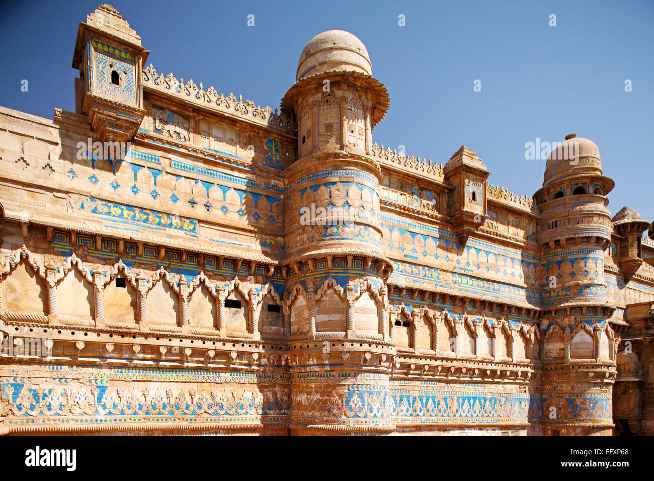 Architecture heritage Gwalior fort , Madhya Pradesh , India Stock Photo ...
