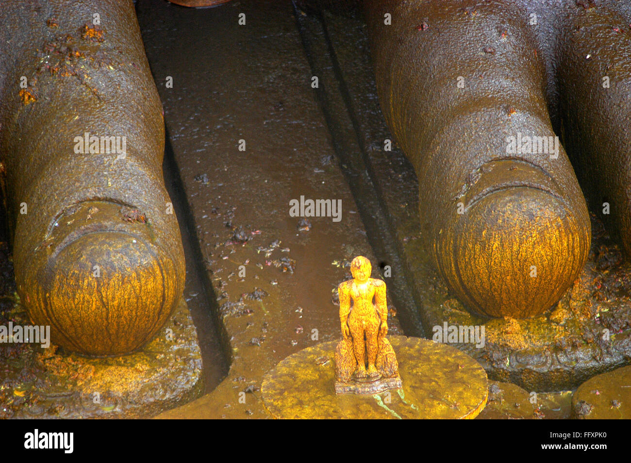 Miniature statue of lord Bahubali Gomateshvara Mahamasthakabisheka ...