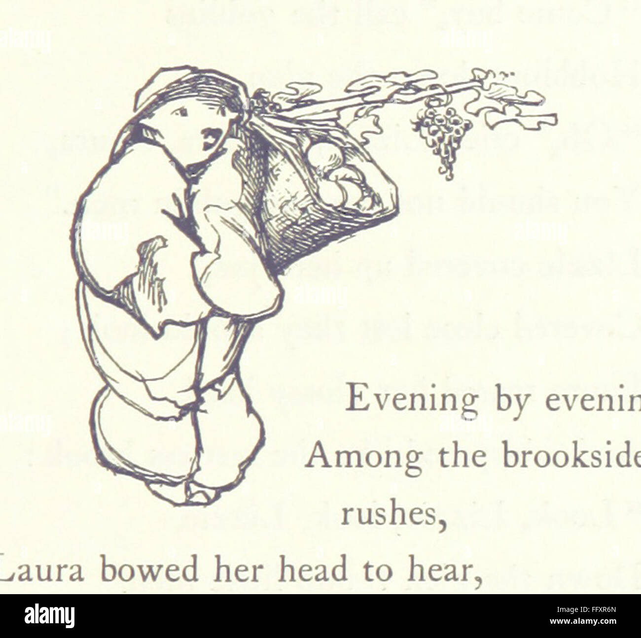 A page from 'Goblin Market,' an illustrated narrative poem by Christina ...