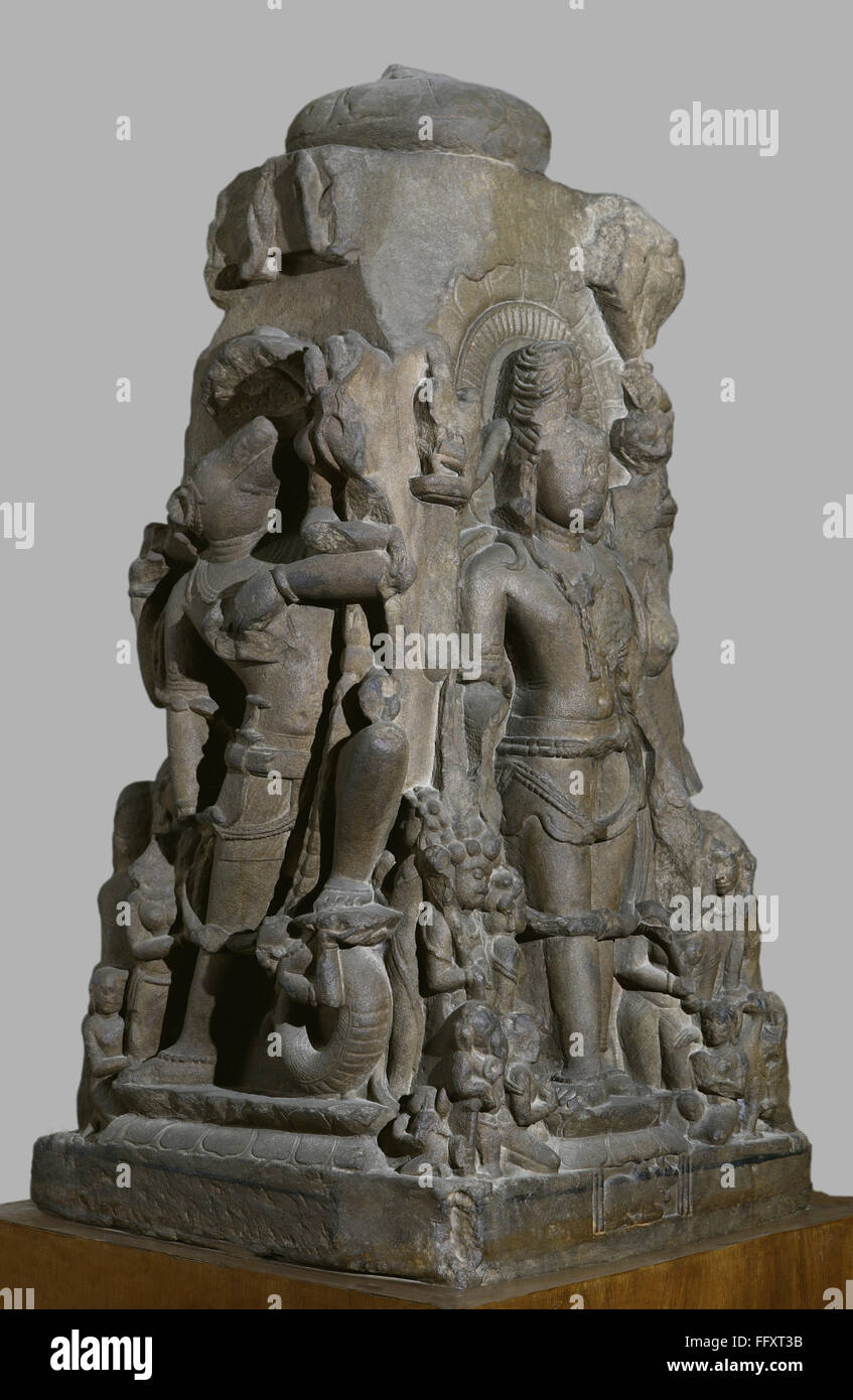Chatustika sculpture depicting four different incarnations Vishnu 11th ...