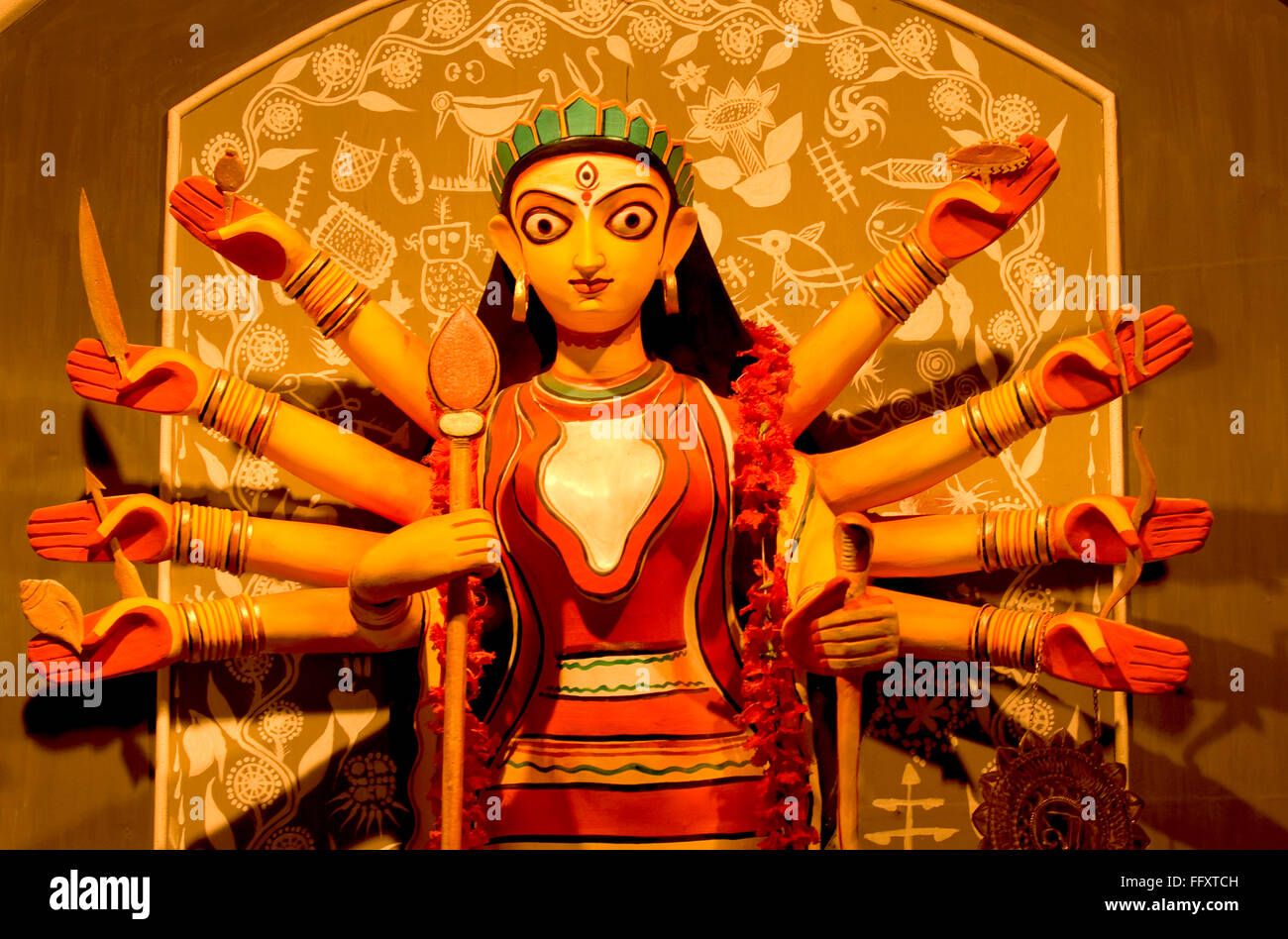 Mother goddess Durga protector theme puja Stock Photo - Alamy