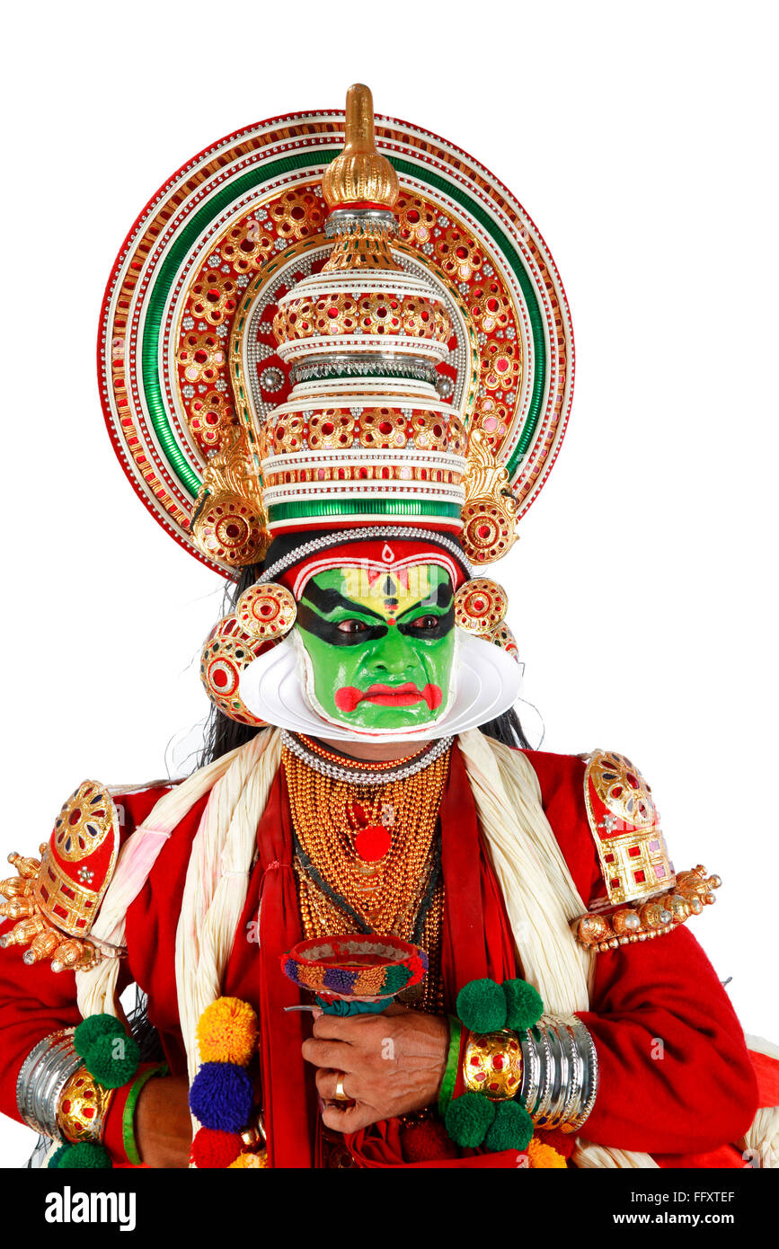 South Indian kathakali dancer performing ; Kerala ; India MR#761C Stock ...