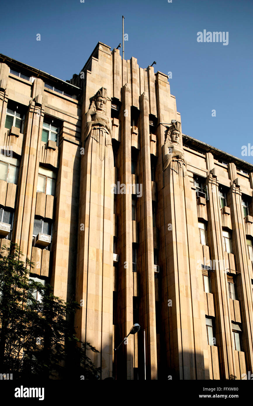 History art deco building , Bombay Mumbai , Maharashtra , India Stock ...