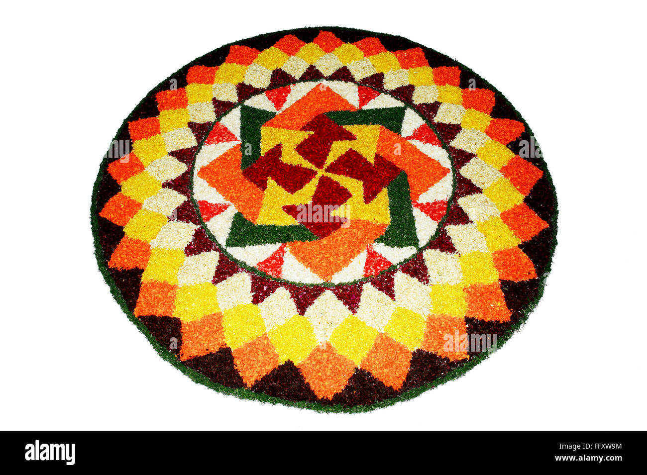 Pookalam rangoli Cut Out Stock Images & Pictures - Alamy