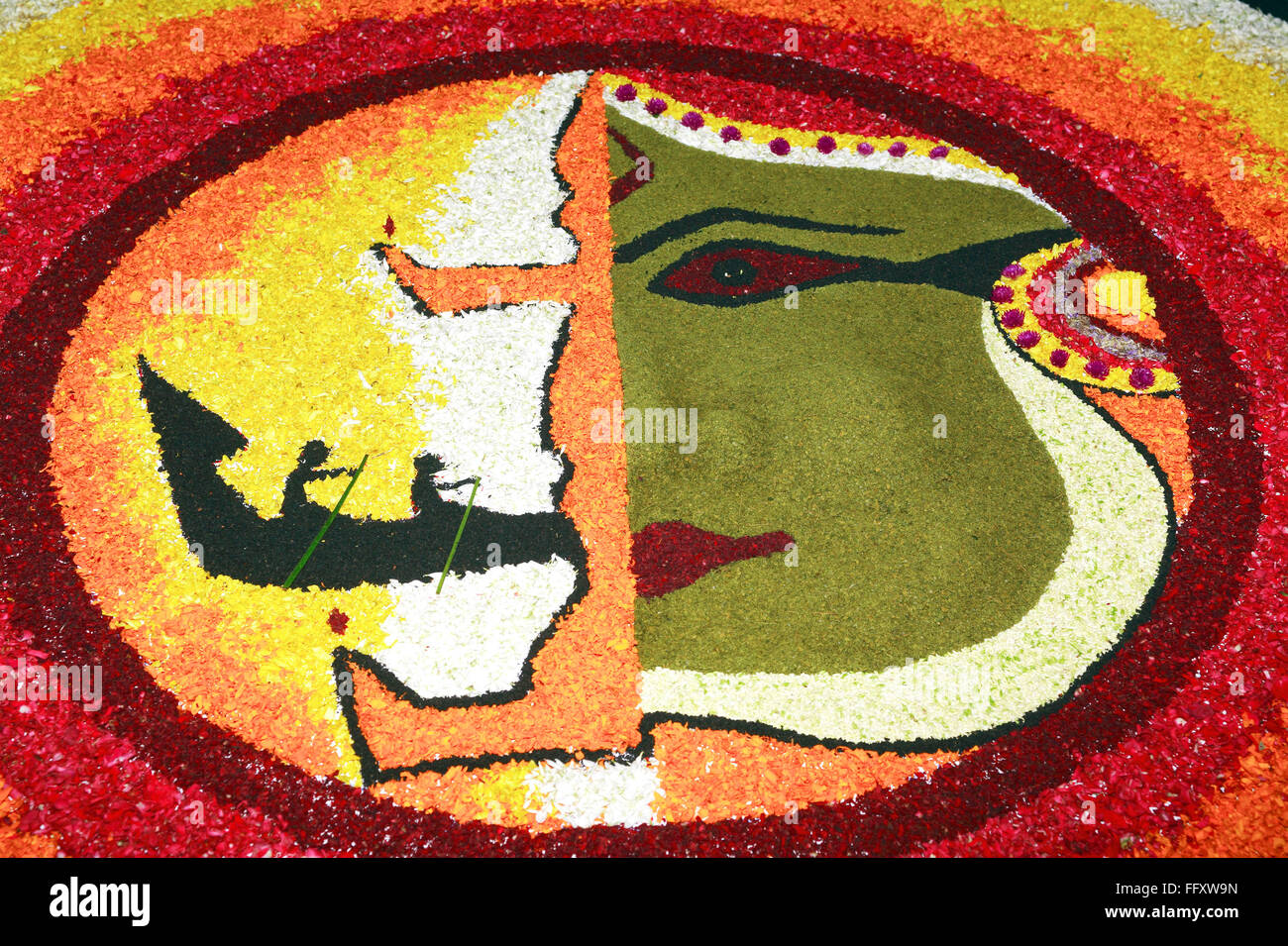 Pukalam flower arrangement, pookalam, onam festival, Cochin, Kochi ...