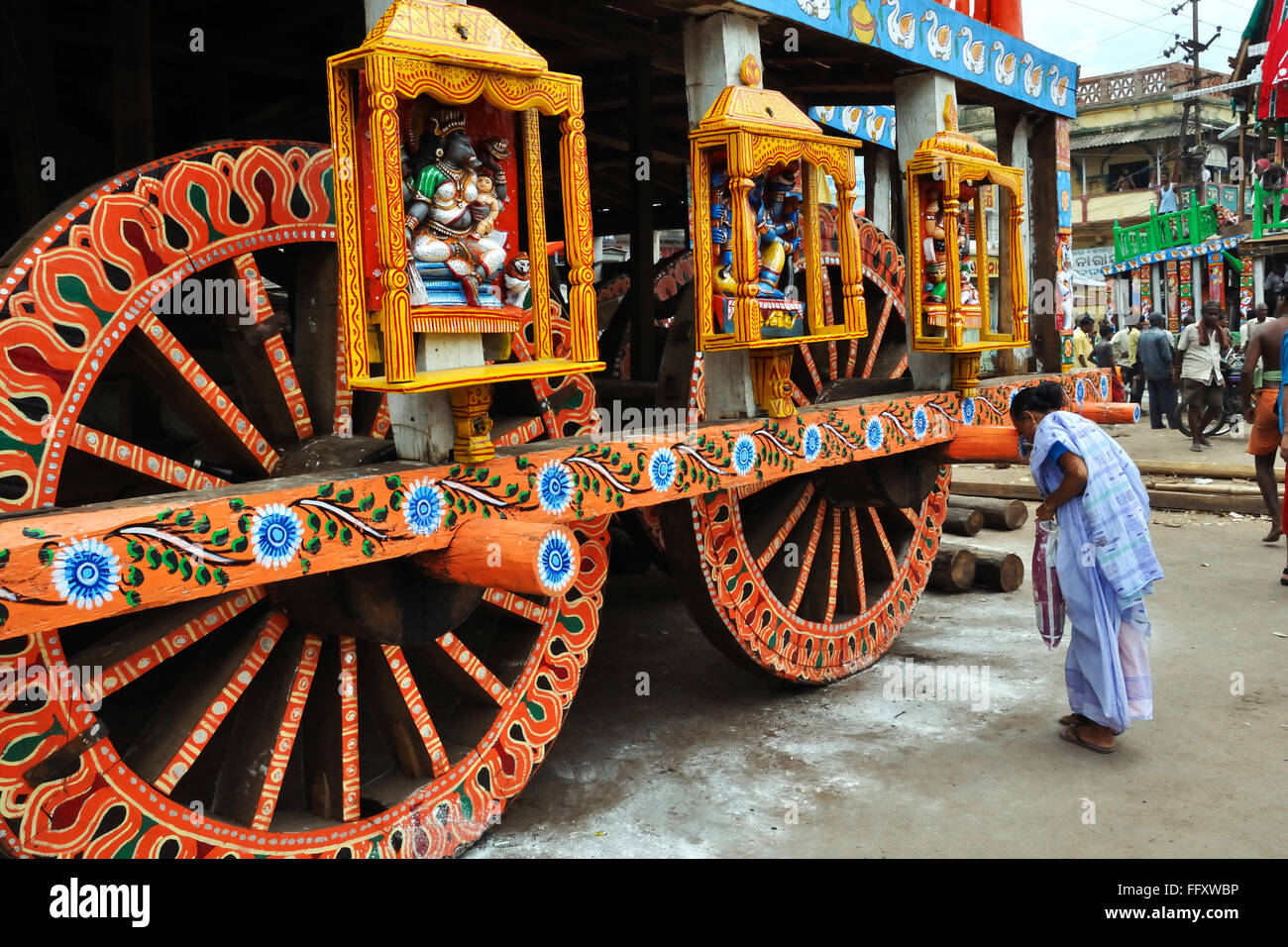 Rath wheel Decoration at puri Stock Photo - Alamy
