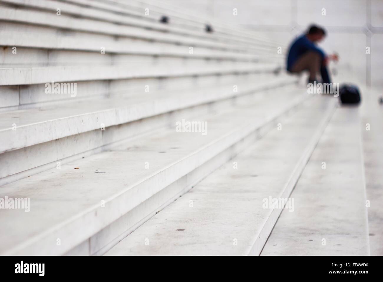 White stairs side view hi-res stock photography and images - Alamy