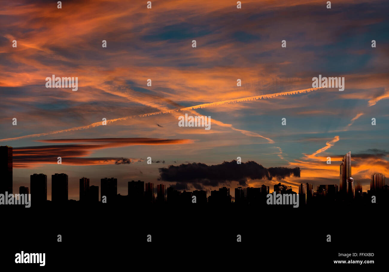 Benidorm silhouette hi-res stock photography and images - Alamy