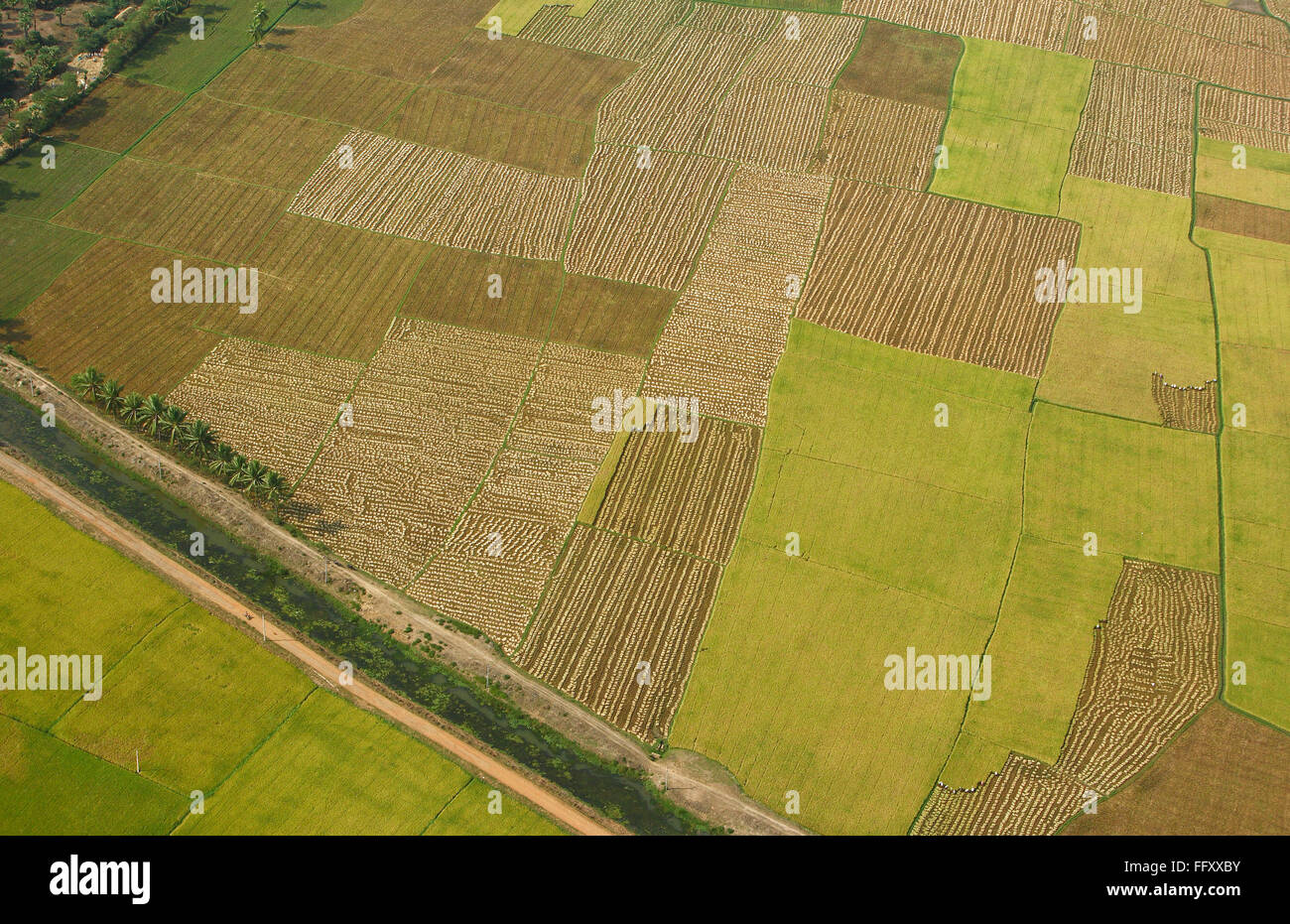 Aerial view of tilled field , Andhra Pradesh , India Stock Photo - Alamy
