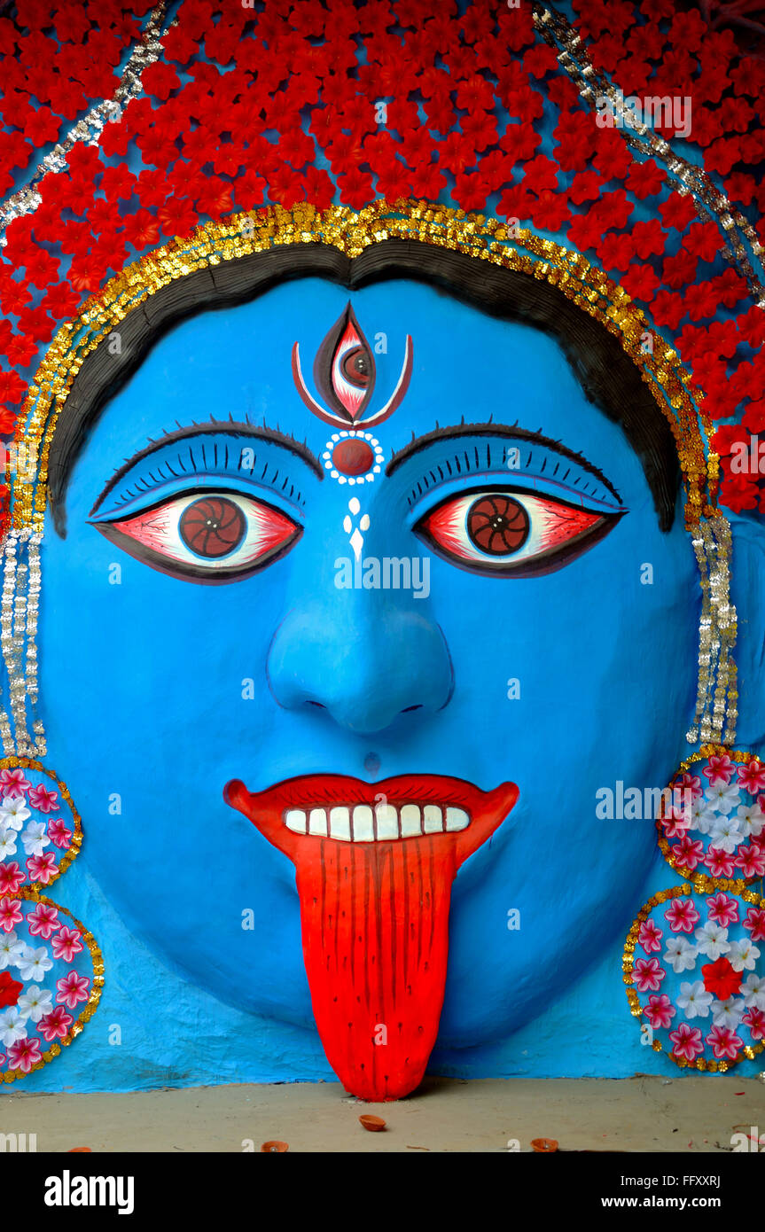 Decorated idol goddess kali hi-res stock photography and images - Alamy