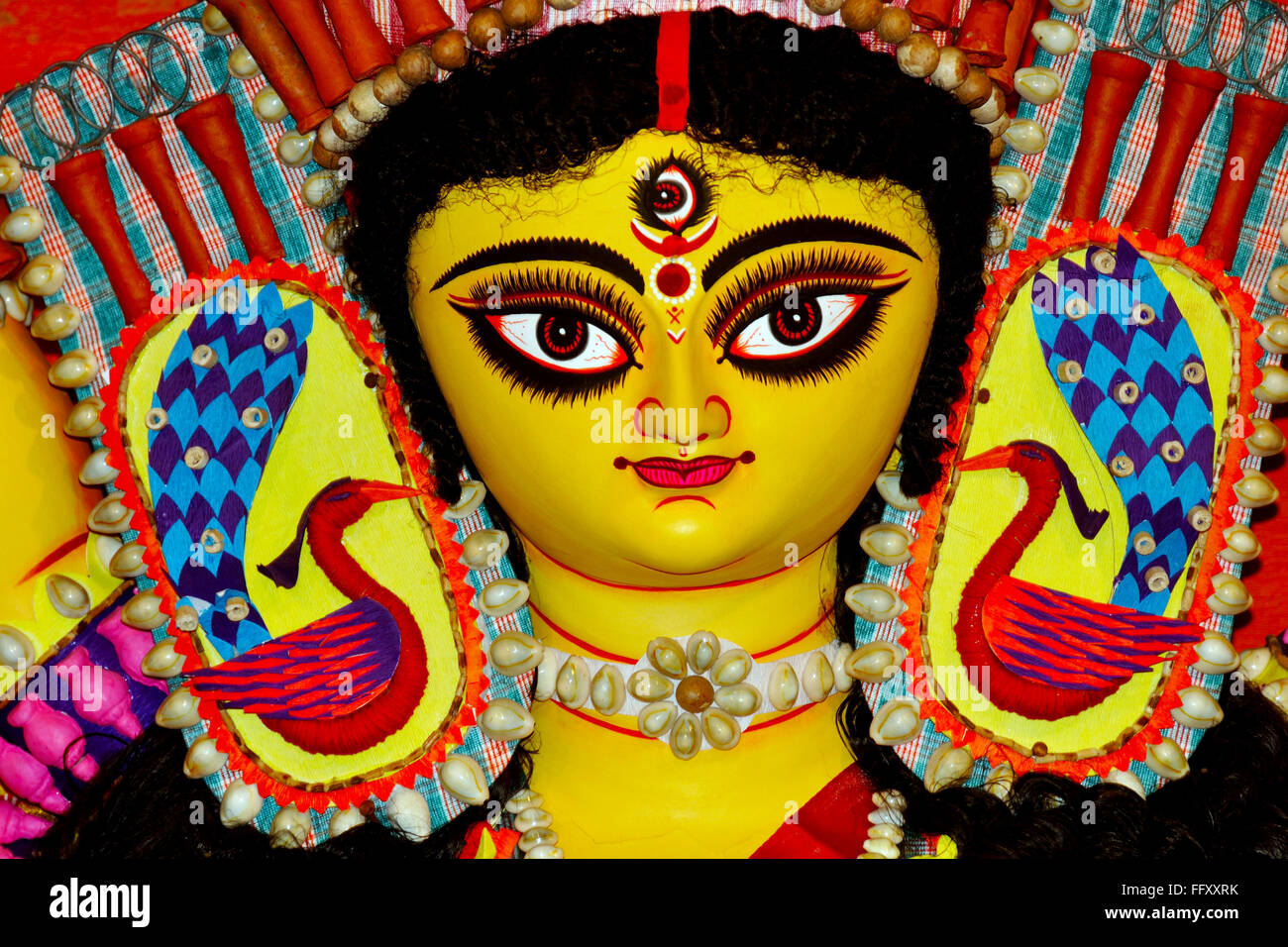 Portrait of Durga calcutta india Stock Photo - Alamy