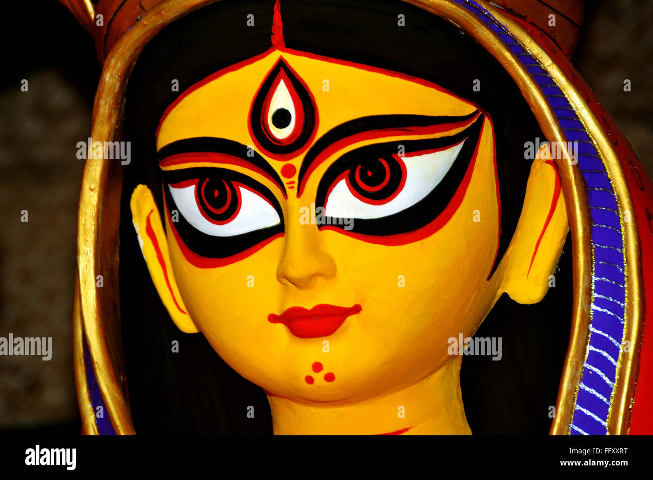 Portrait of goddess durga hi-res stock photography and images - Alamy