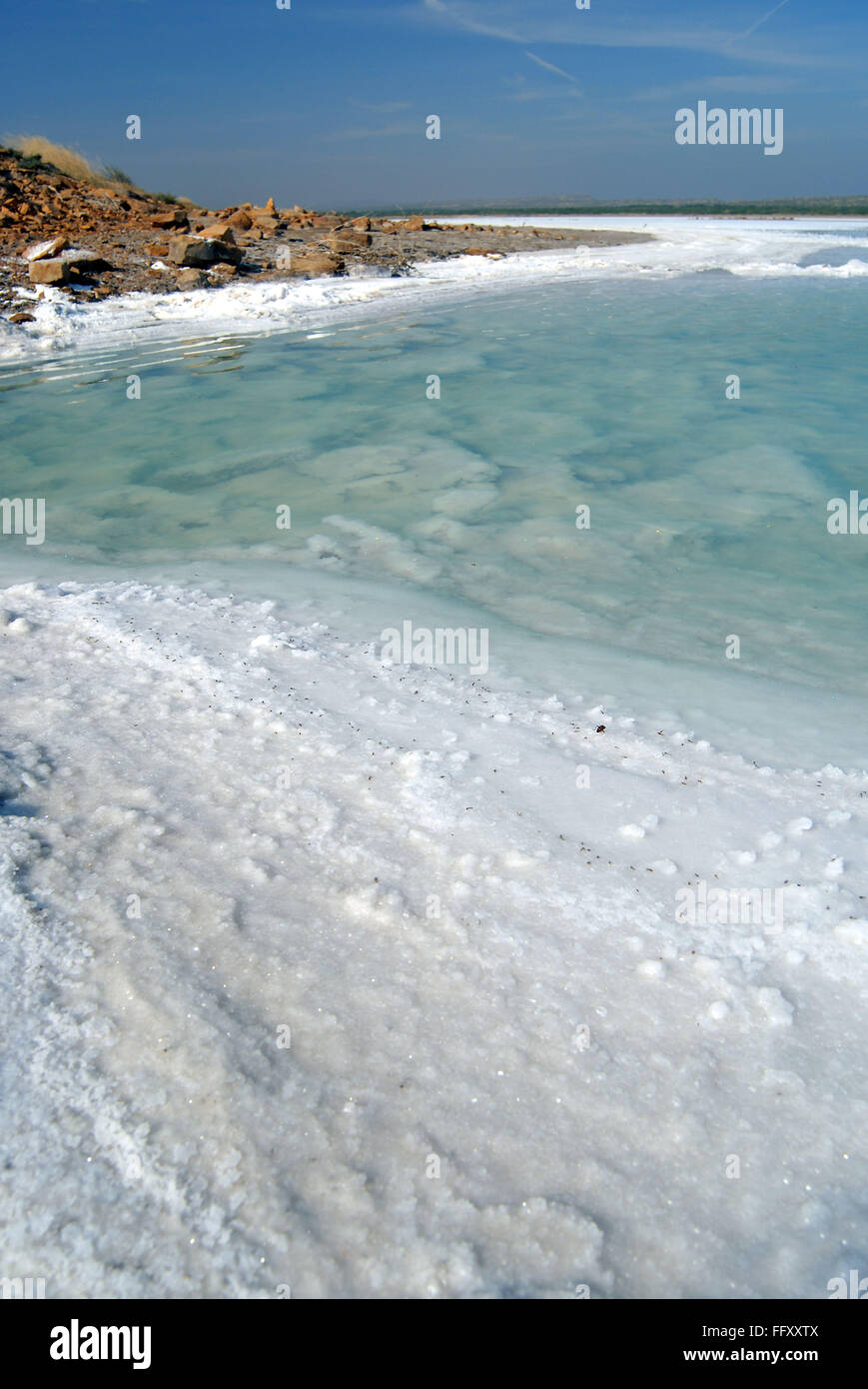 Salt residue , Great Rann of Kutch , Kutch , Gujarat , India Stock ...