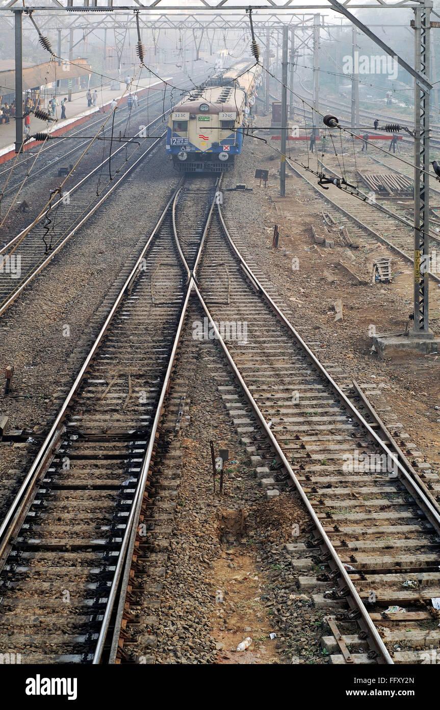 Train on track Stock Photo - Alamy