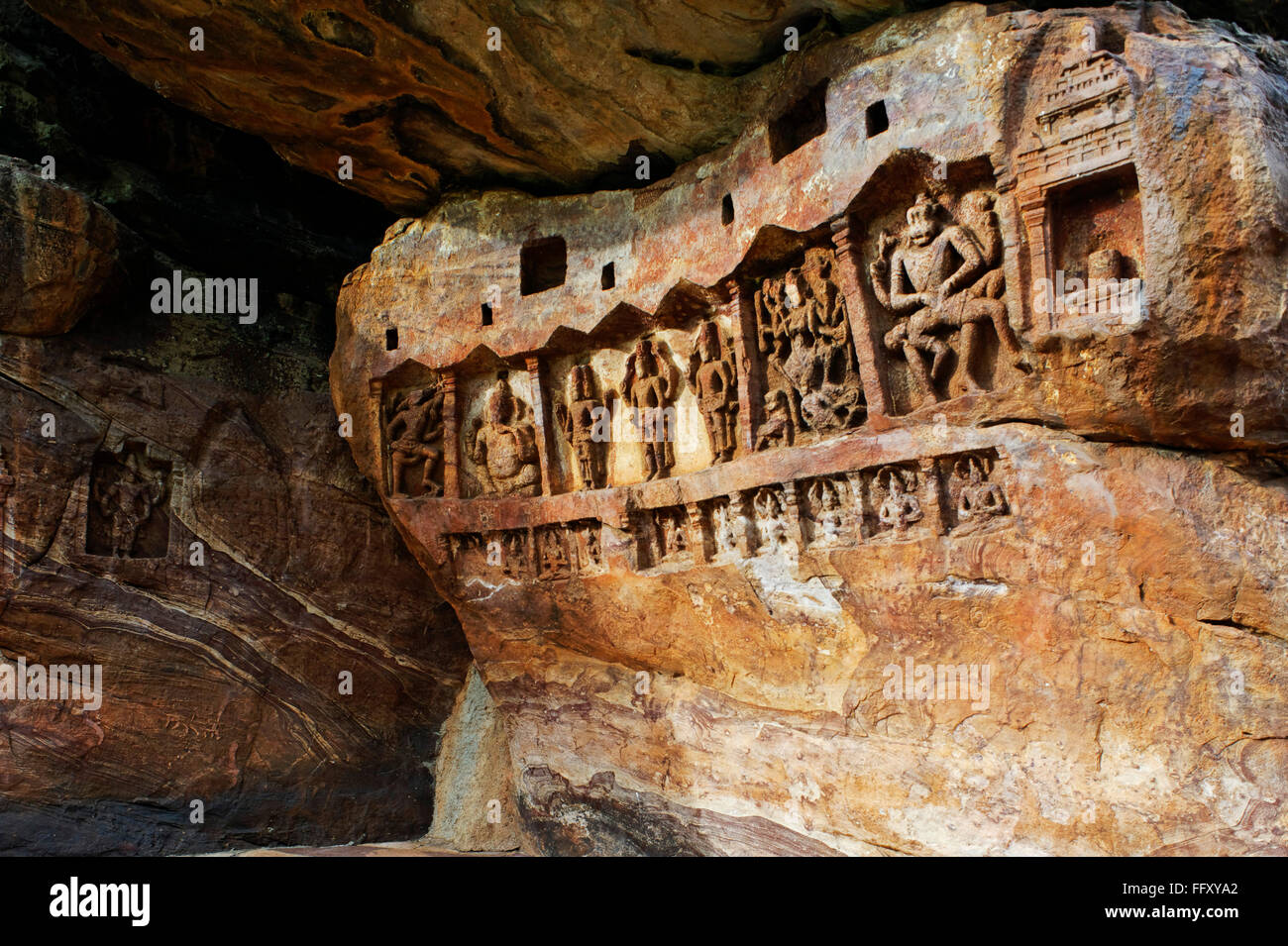Natural cave shrine , Badami fort , Badami , Karnataka , India Heritage ...