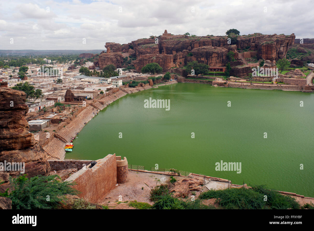 Agastyatirtha tank , Badami fort , Badami , Karnataka , India Heritage ...