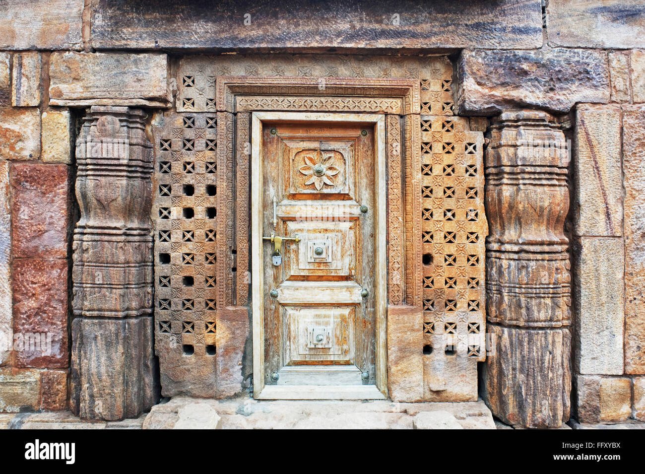 Door of Bhutnath temple , Badami fort , Badami , Karnataka , India ...