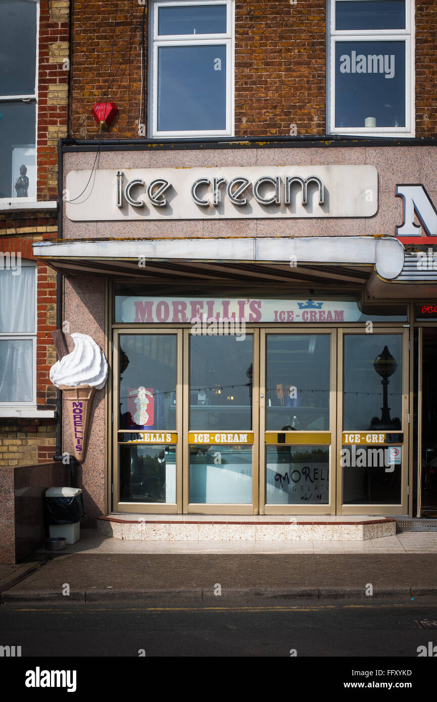 Morelli's Italian Ice Cream Parlour in Broadstairs, Kent Stock Photo ...