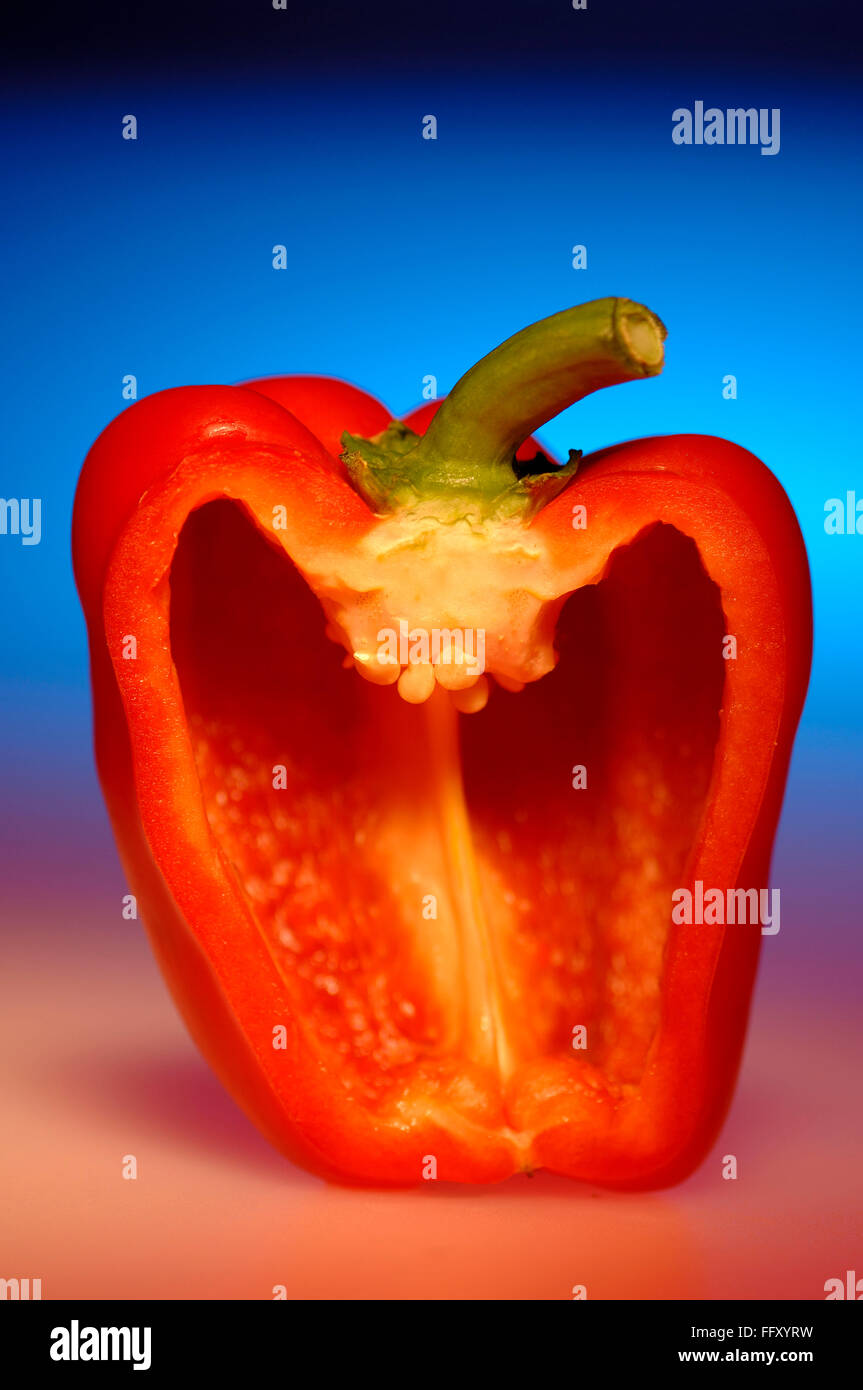 Vegetable , red capsicum used in salad , India Stock Photo - Alamy